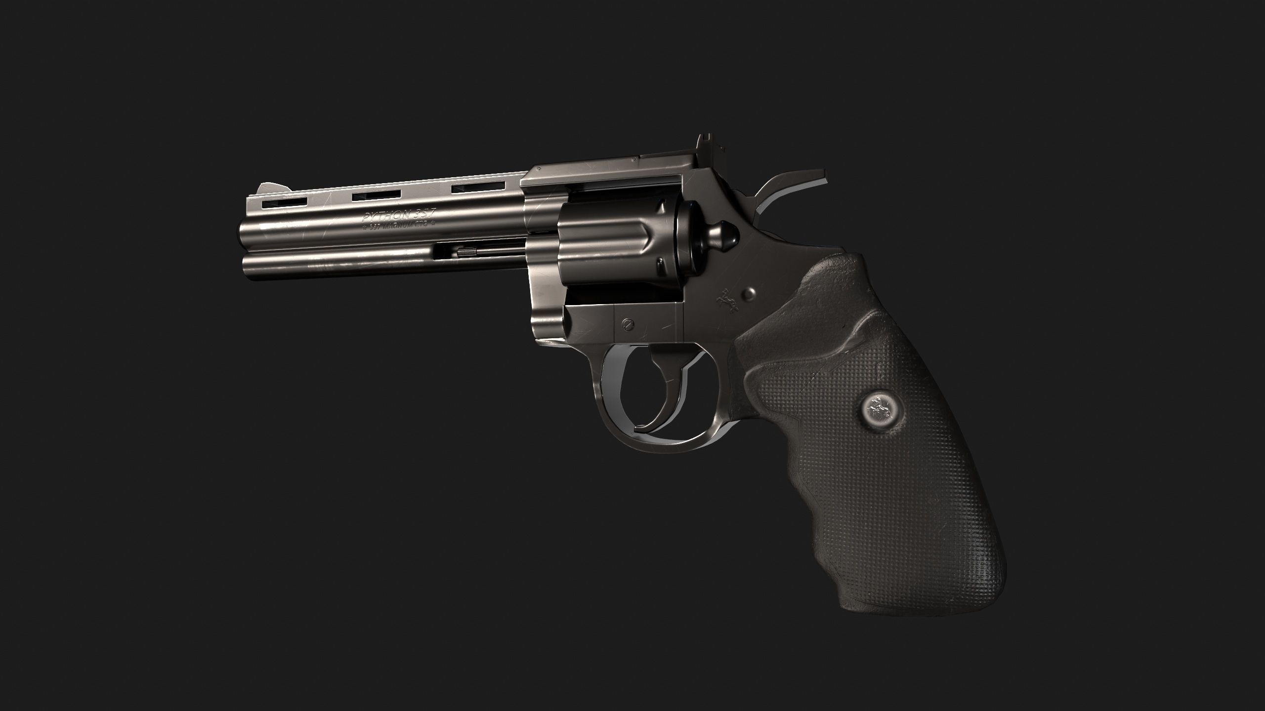 3D model Colt Python Revolver Polymer Black 3d model VR / AR / low-poly ...