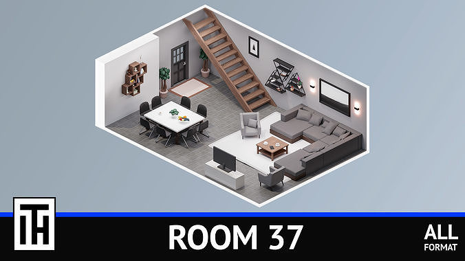 3D model Room 37 VR / AR / low-poly | CGTrader