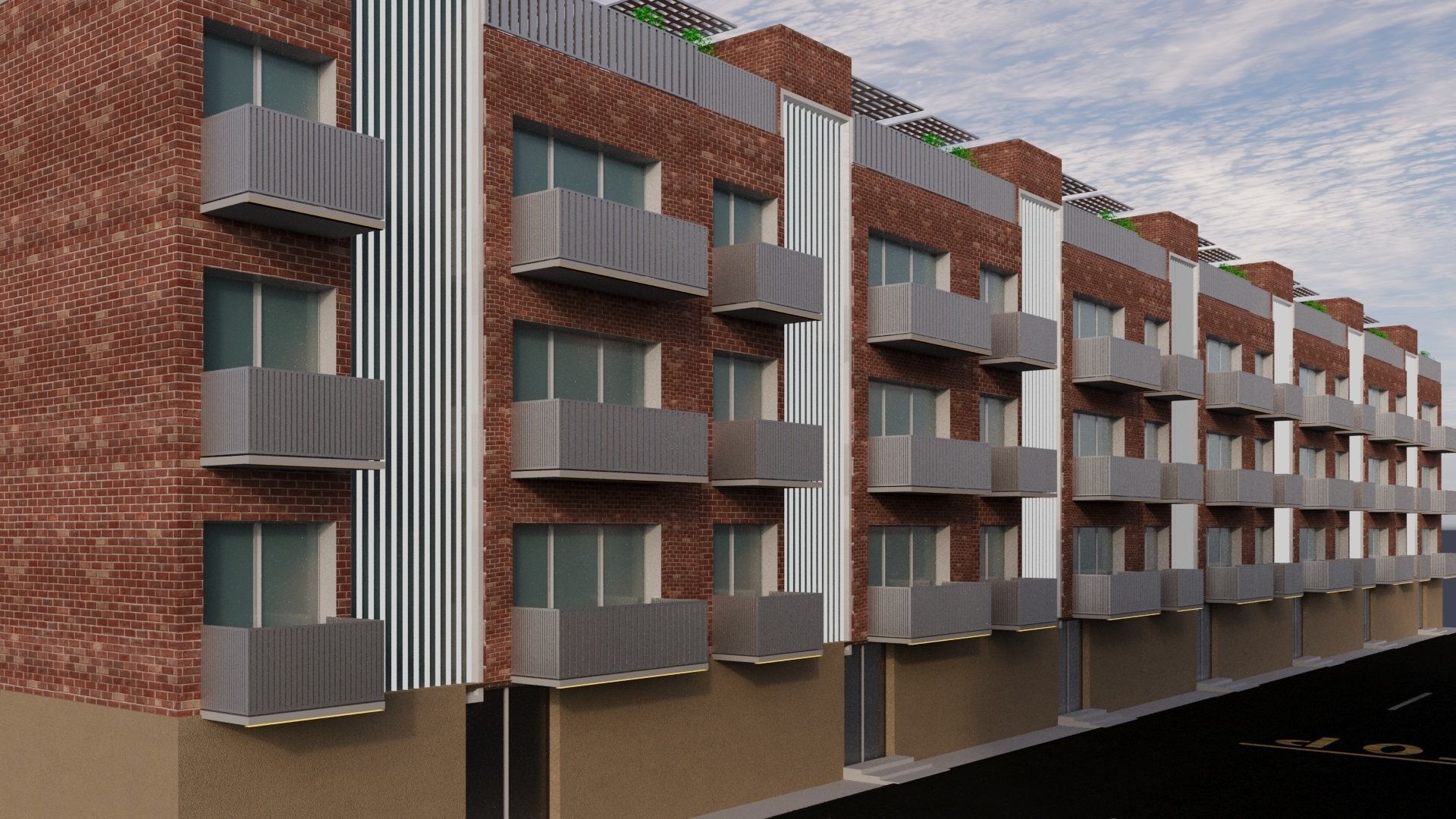 Apartment complex 3D model | CGTrader