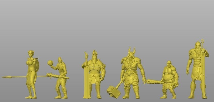 RPG MINIATURES STL FILE PACKAGE 6 MIGHTY GIANTS 3D model 3D printable ...