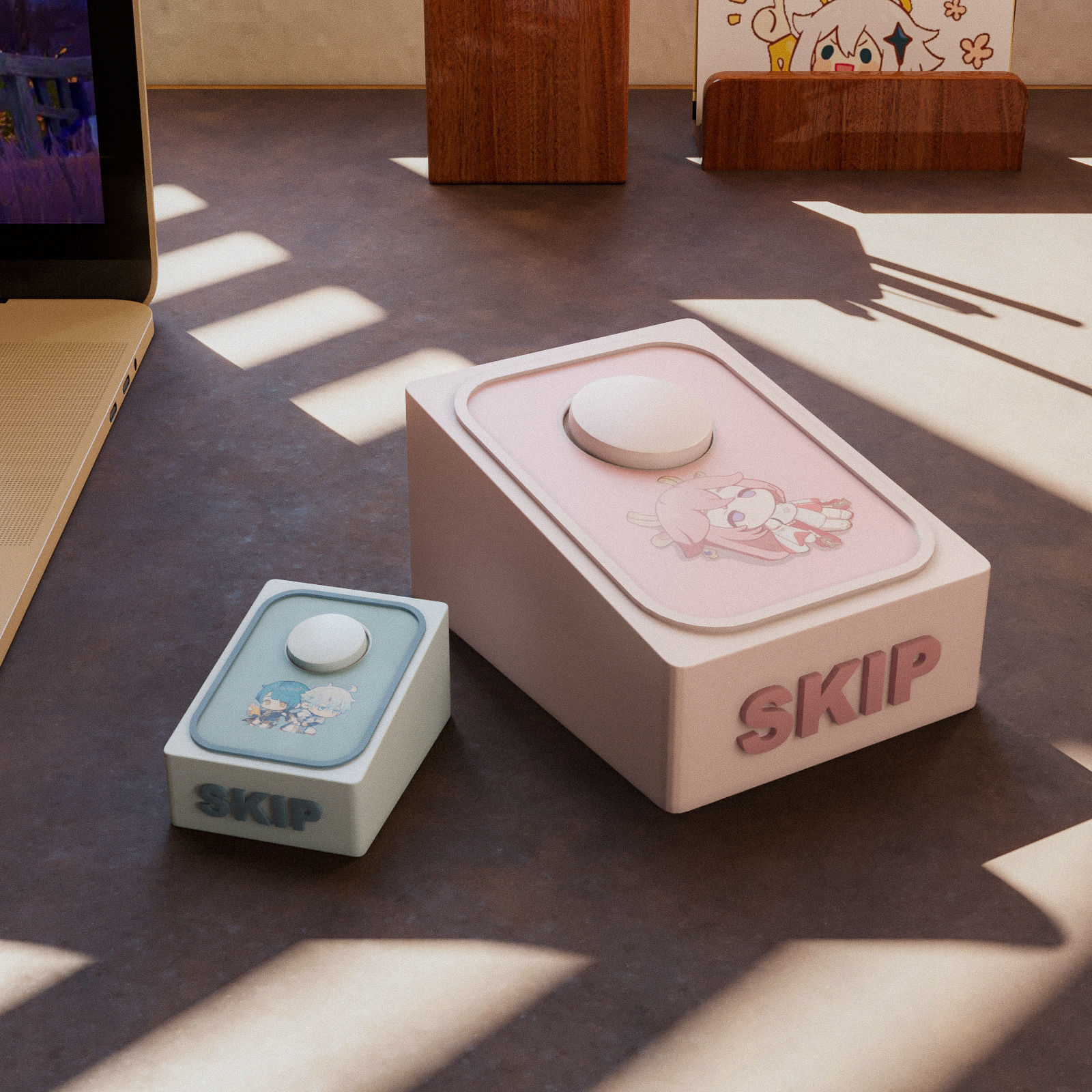 Skip button of Genshin Impact free 3D model | CGTrader