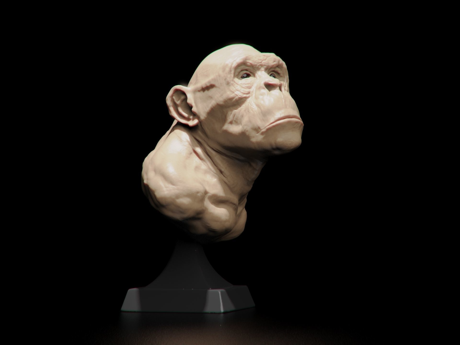 Bust of An Ape 3D model 3D printable | CGTrader