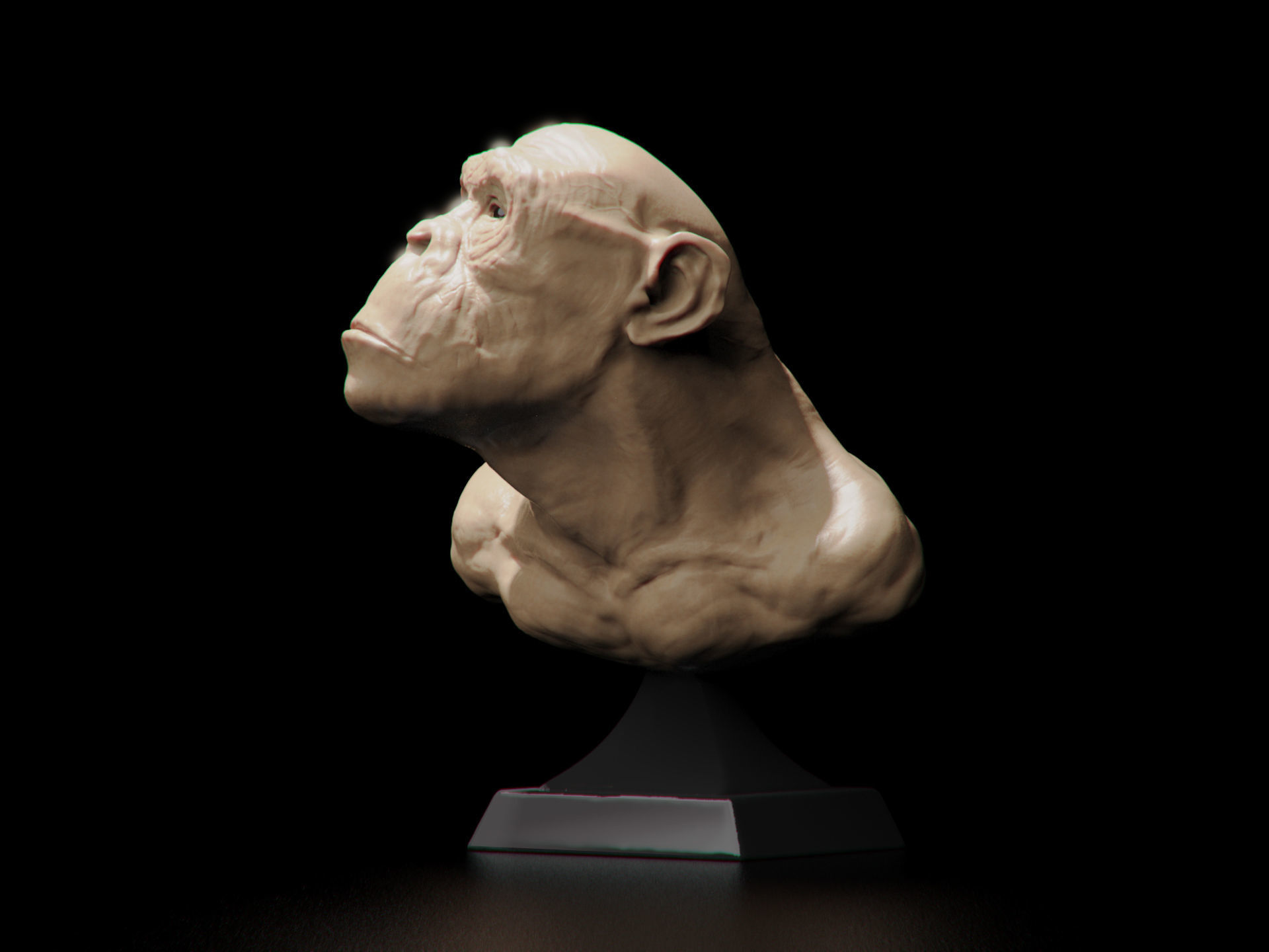 Bust of An Ape 3D model 3D printable | CGTrader