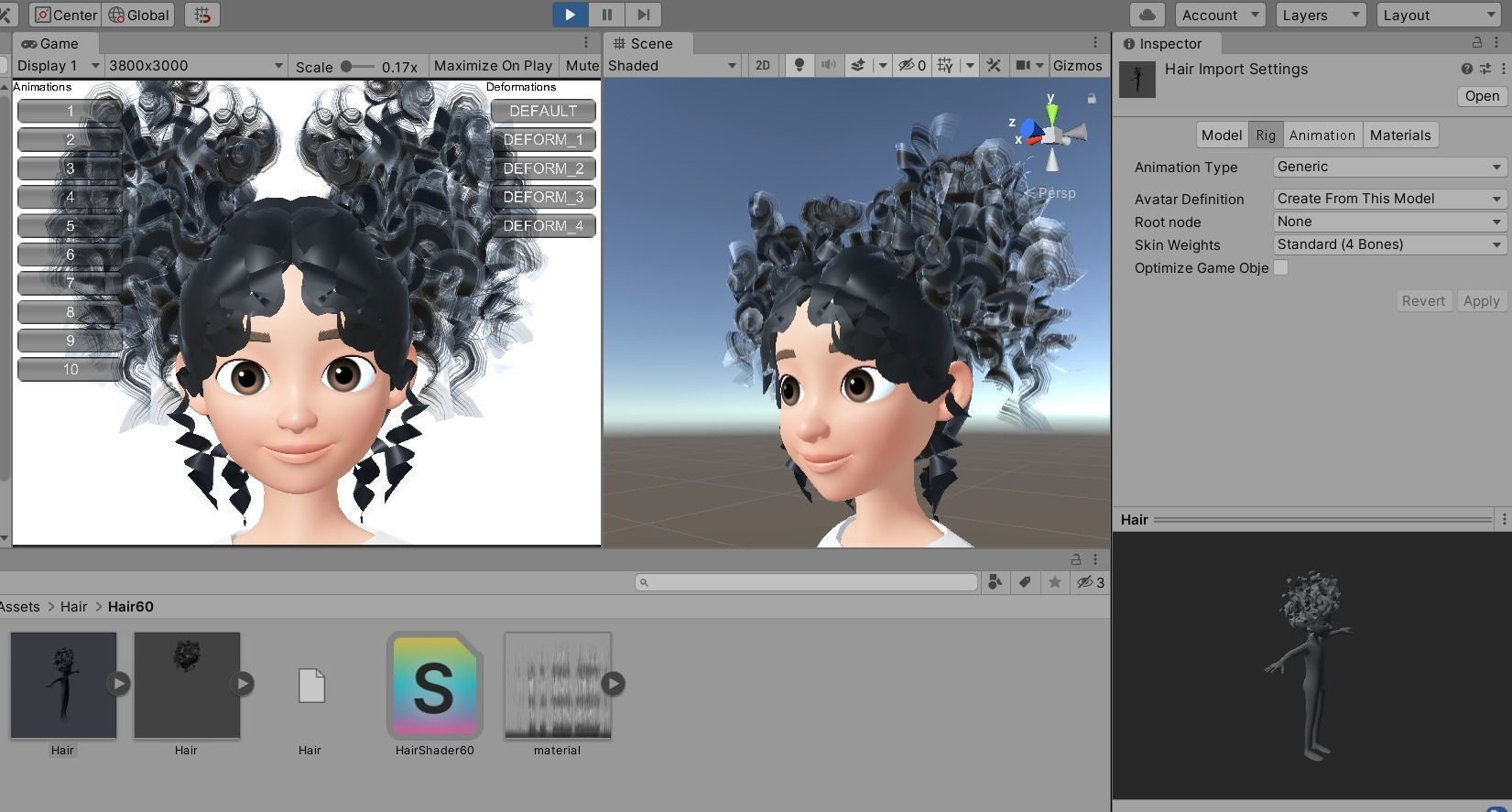 3D model Hair 3D Model Zepeto Unity Prefab 60 VR / AR / low-poly | CGTrader