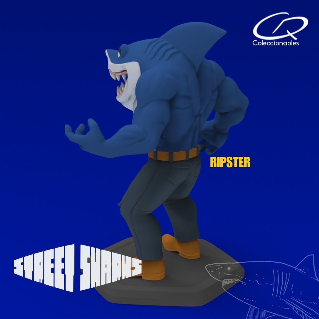 Street Sharks - Ripster - Full Figure 3D model 3D printable | CGTrader