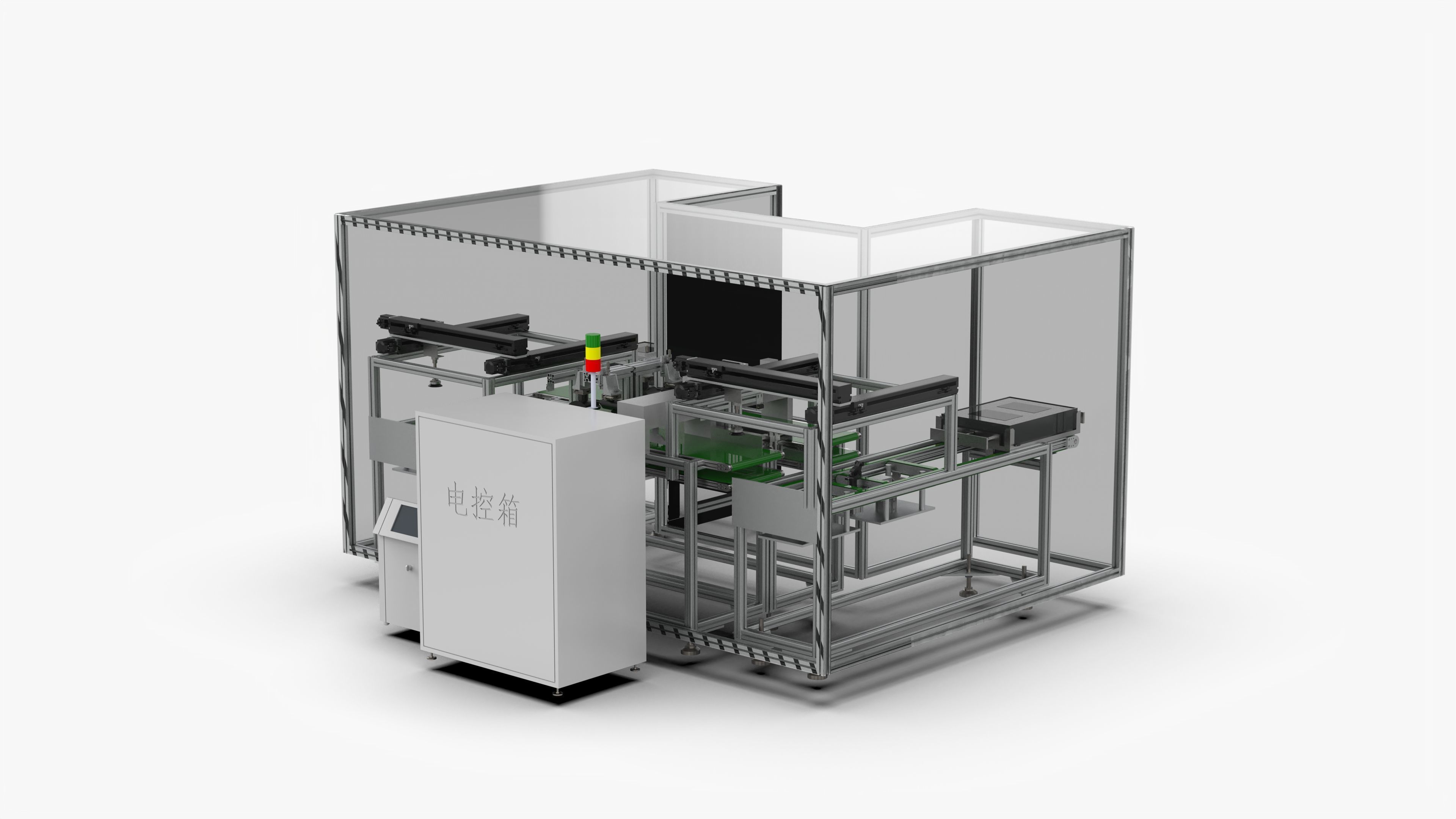 Fully Automatic Loading and Unloading Code Scanning Machine 3D model | CGTrader