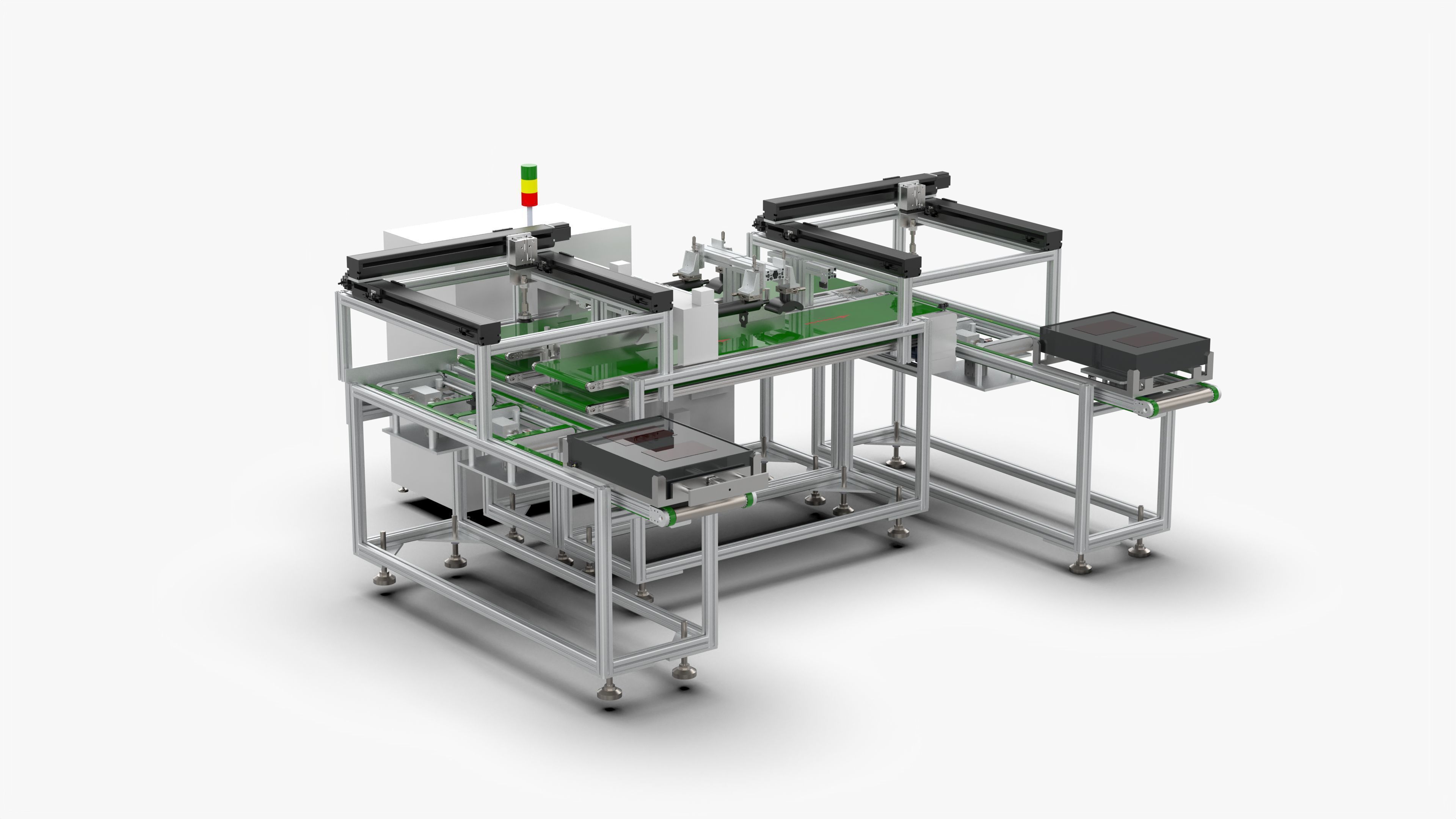 Fully Automatic Loading and Unloading Code Scanning Machine 3D model | CGTrader