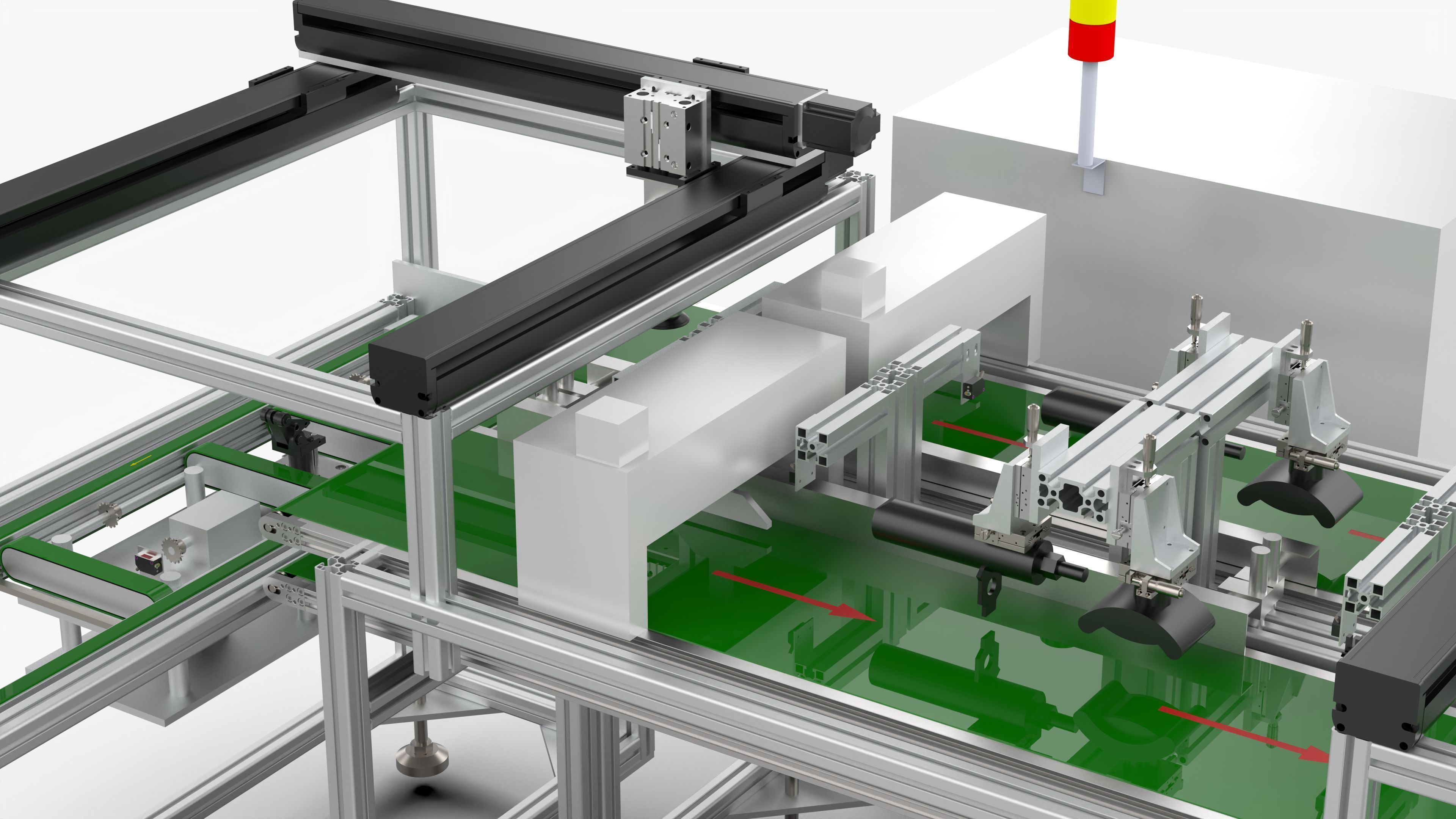 Fully Automatic Loading and Unloading Code Scanning Machine 3D model | CGTrader