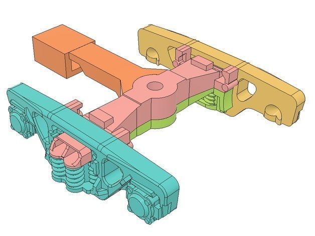 HO scale model of a train bogie free 3D model 3D printable | CGTrader