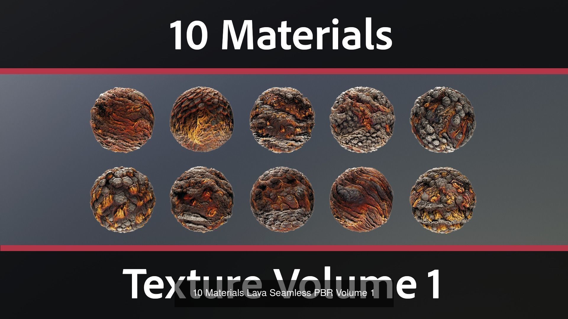 3D Model Collection 60 Materials Lava Seamless PBR Mega-Bundle 1 VR ...