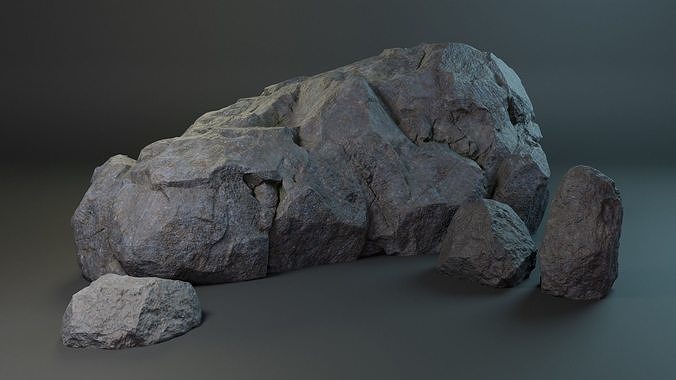 3D model Rocks game-ready assets pack PBR VR / AR / low-poly | CGTrader