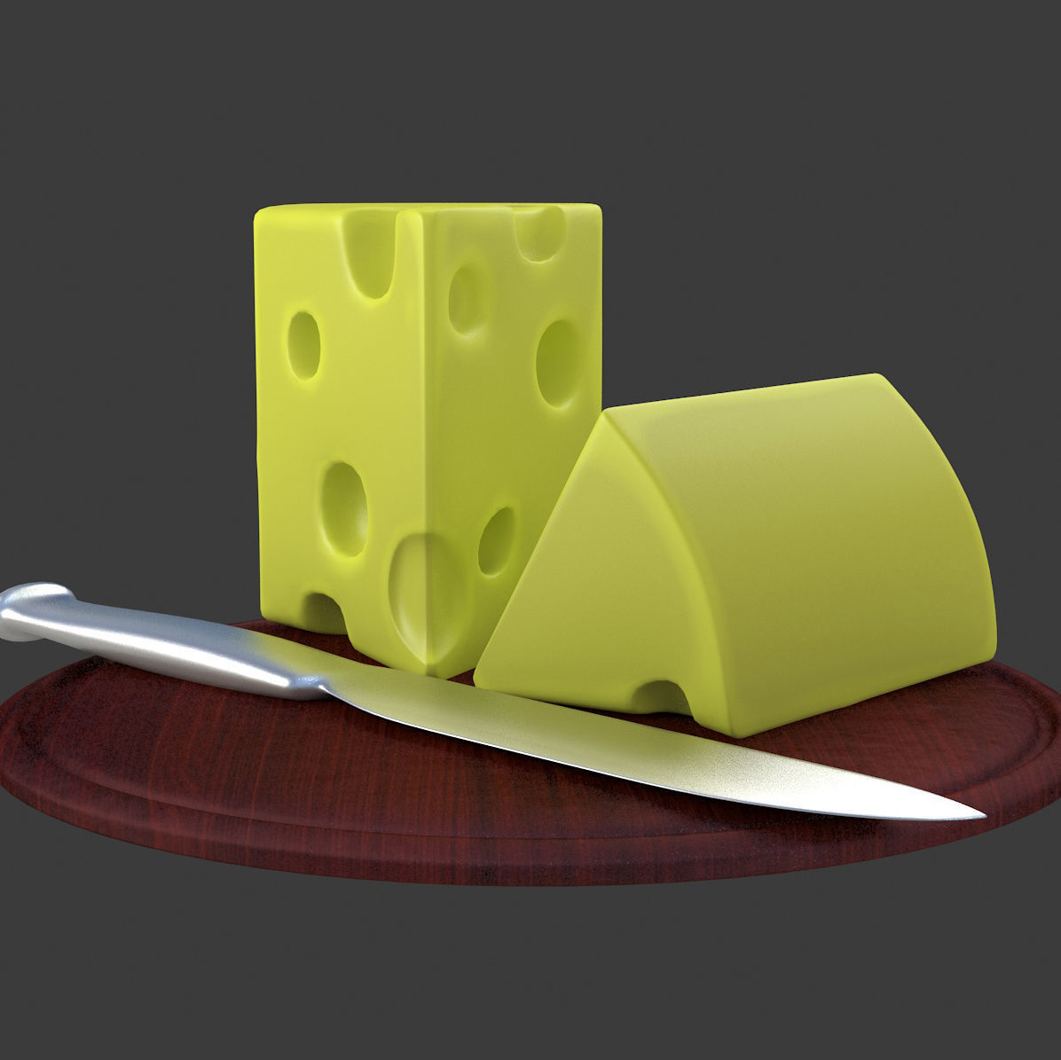 3d cheese breakfast food milk animal 3D model | CGTrader
