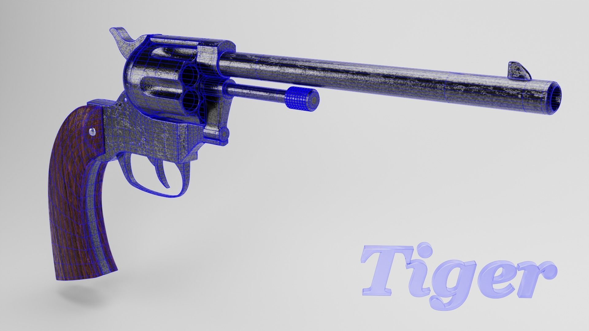 Colt-Revolver tiger revolver 3D model | CGTrader