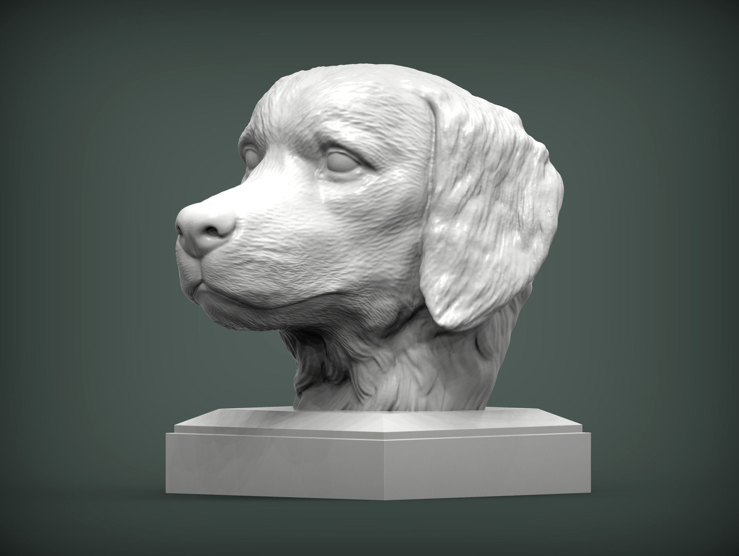 Golden retriever 3D print model 3D model 3D printable | CGTrader