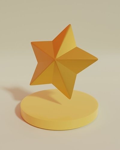 Star Icon Asset Blender Scene 3D model | CGTrader
