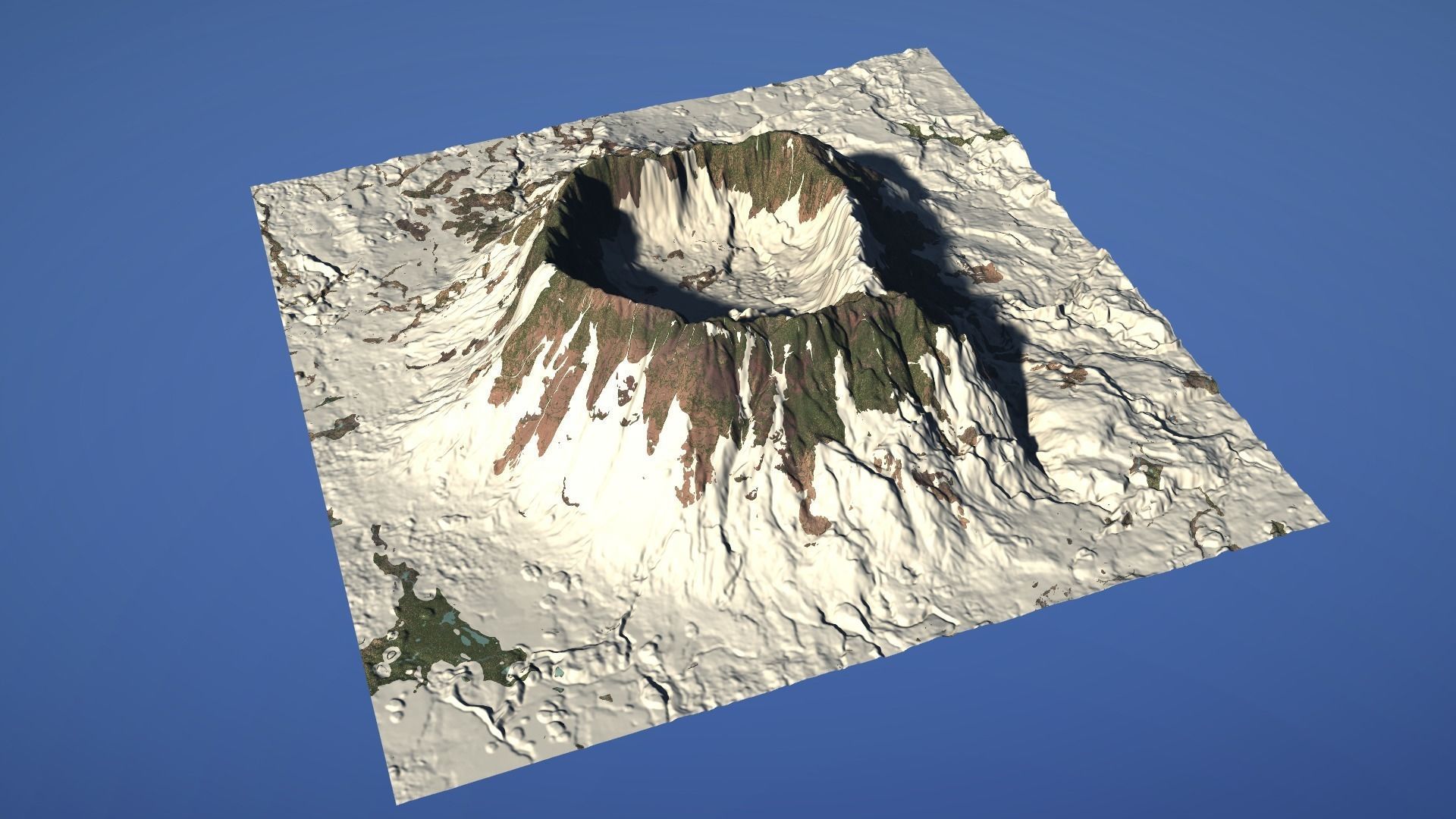 Landscape Environment Volcano Snow Sample free VR / AR / low-poly 3D ...
