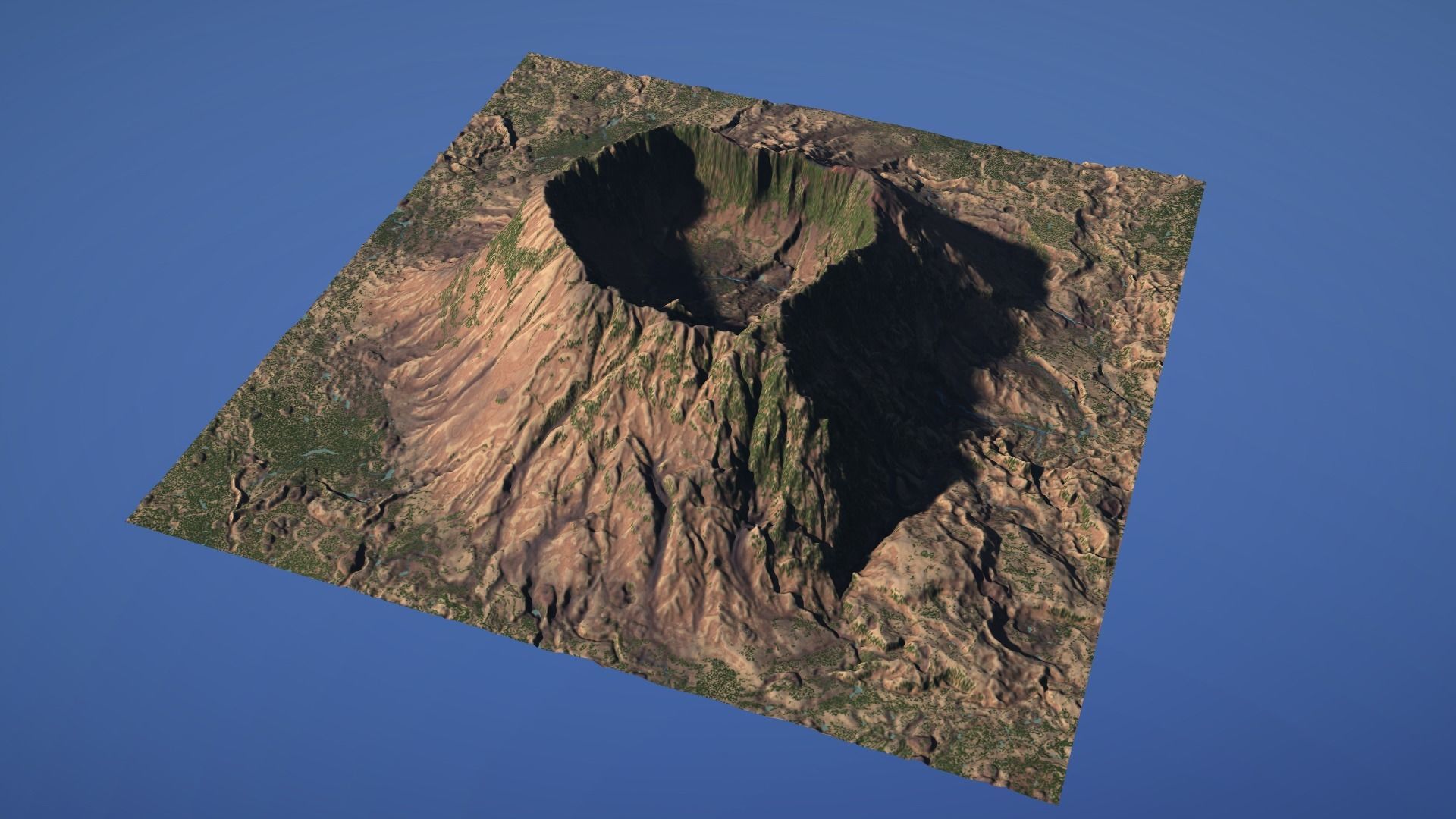 Landscape Environment Volcano Snow Sample free VR / AR / low-poly 3D ...