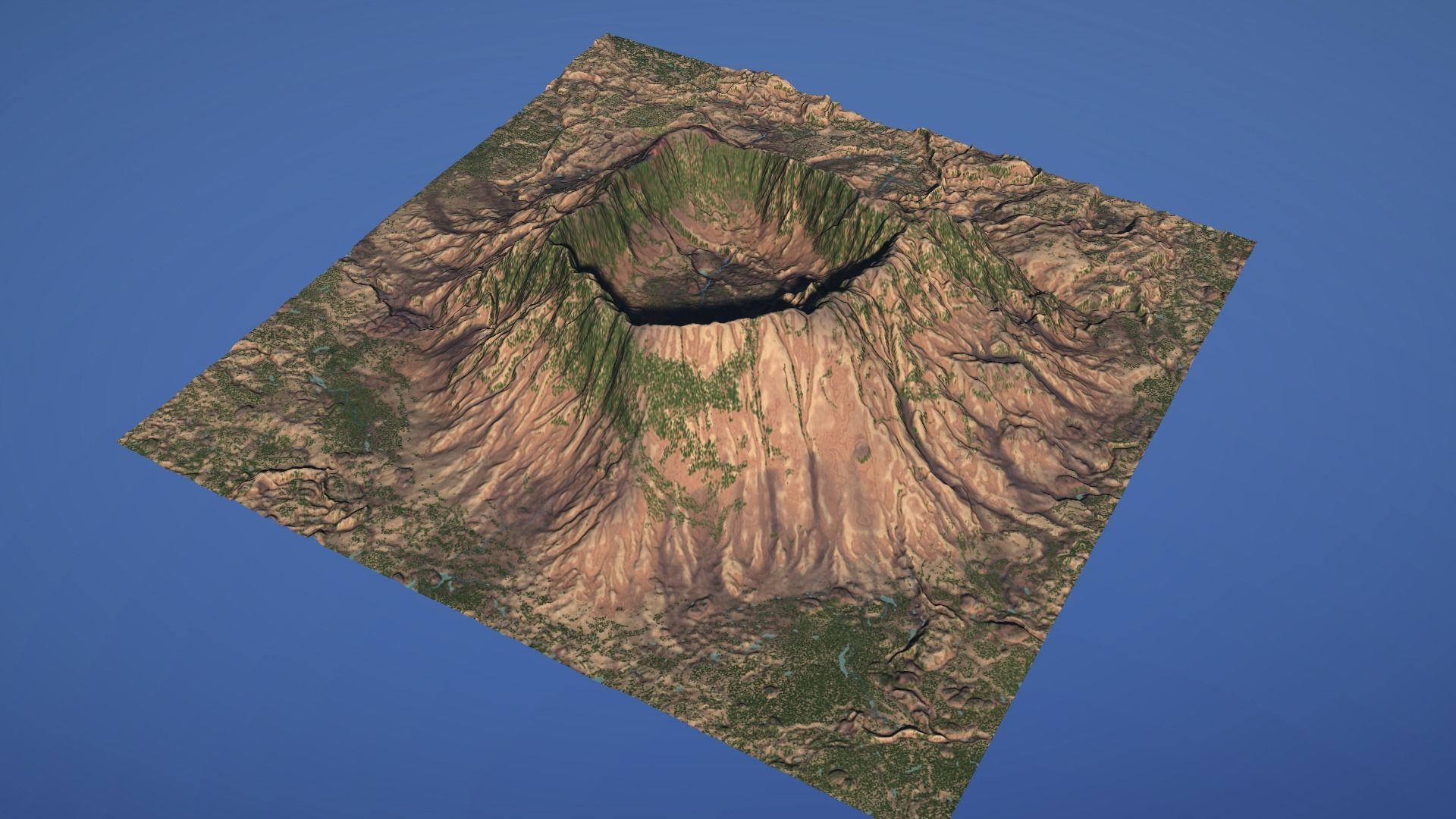 Landscape Environment Volcano Snow Sample free VR / AR / low-poly 3D ...