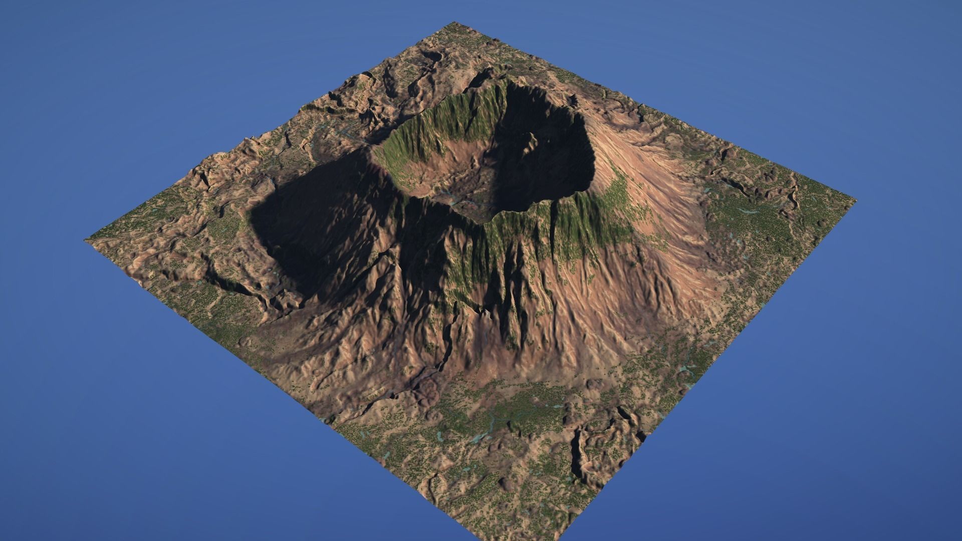 Landscape Environment Volcano Snow Sample free VR / AR / low-poly 3D ...