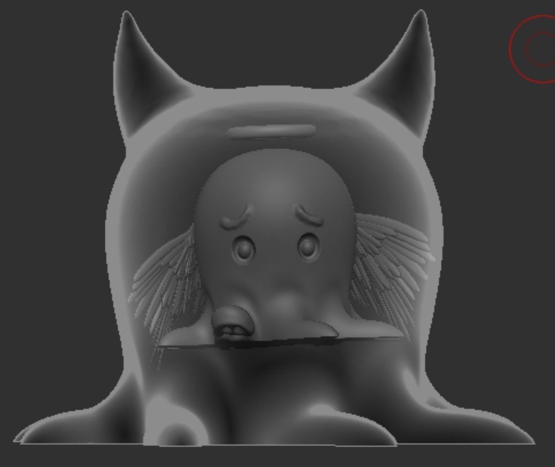 Devil Angel Octopus 3D model 3D printable | CGTrader