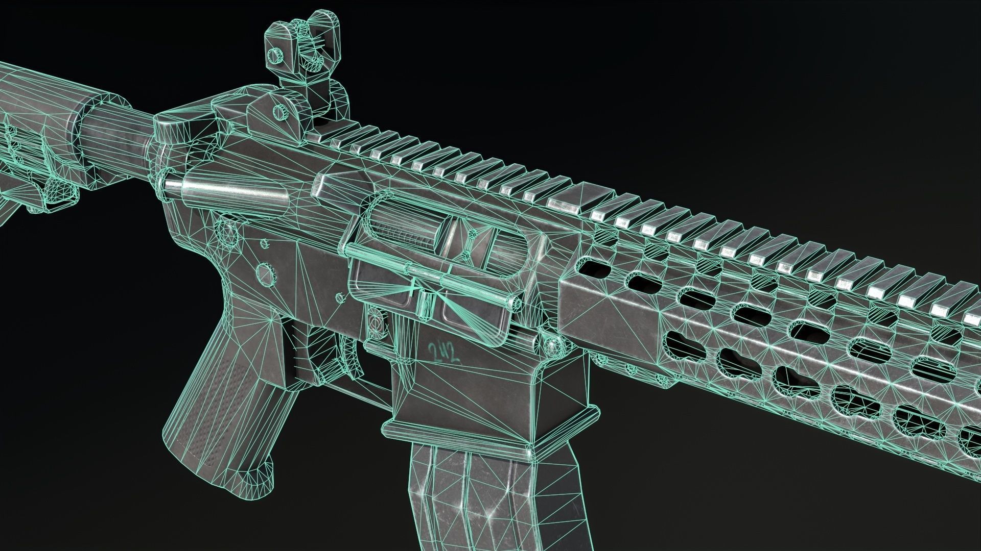3D model AR-15 ar - rifle VR / AR / low-poly | CGTrader