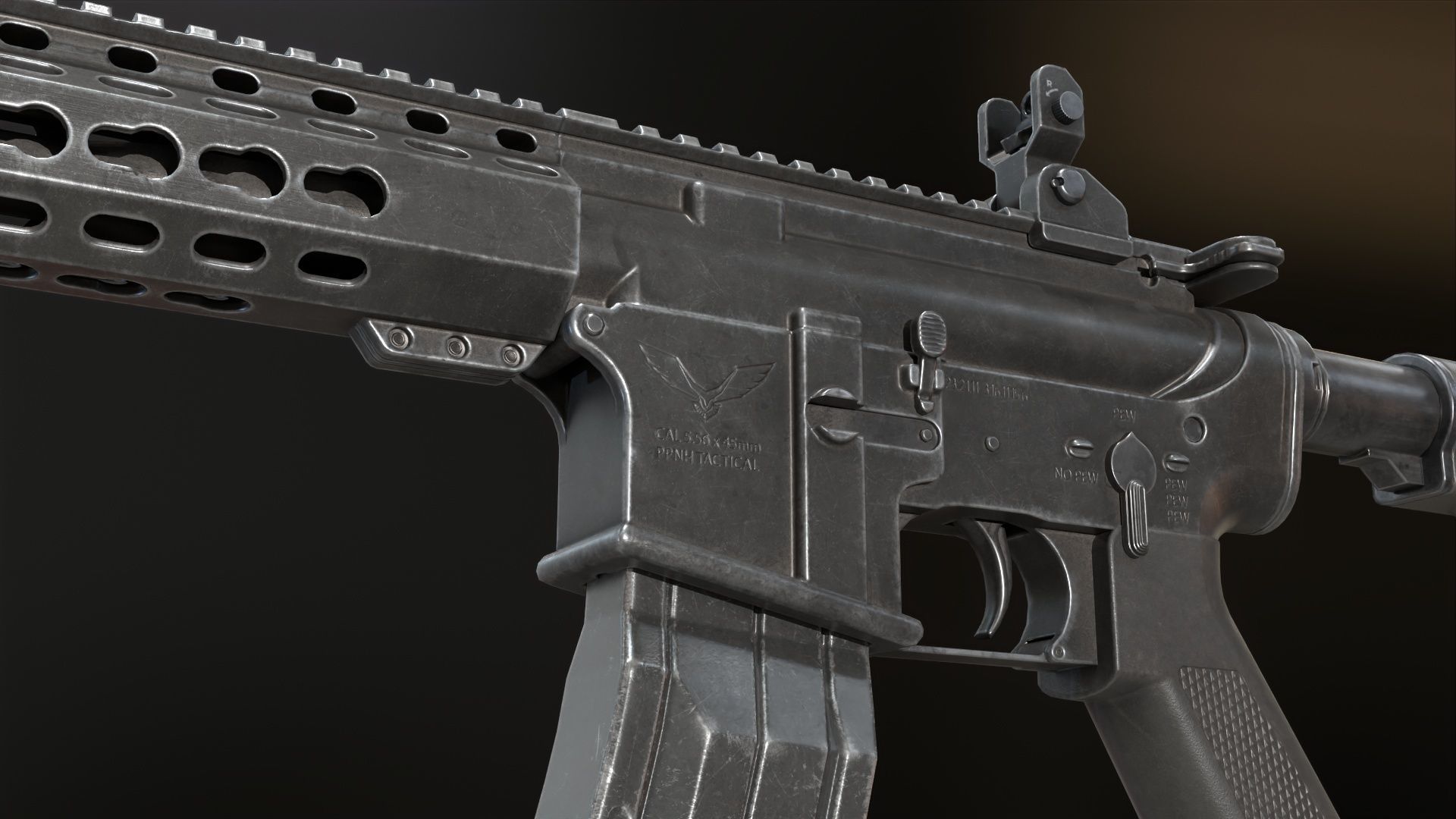 3D model AR-15 ar - rifle VR / AR / low-poly | CGTrader
