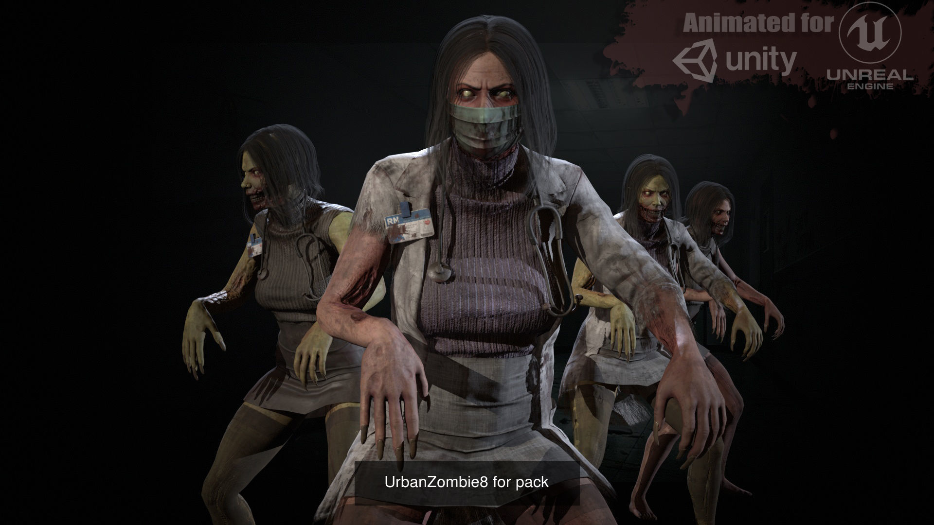 3D Model Collection Urban Zombie Super Pack VR / AR / low-poly | CGTrader