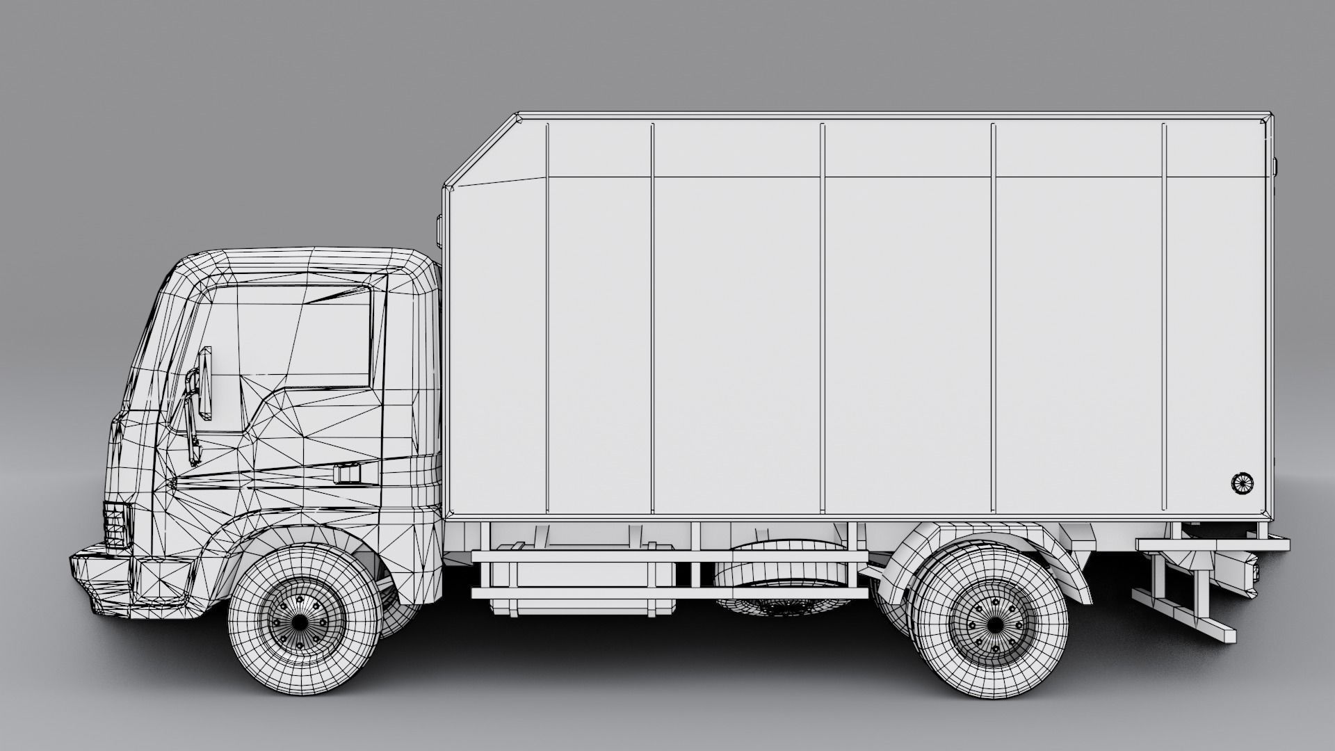 3D model Low poly box truck model VR / AR / low-poly | CGTrader
