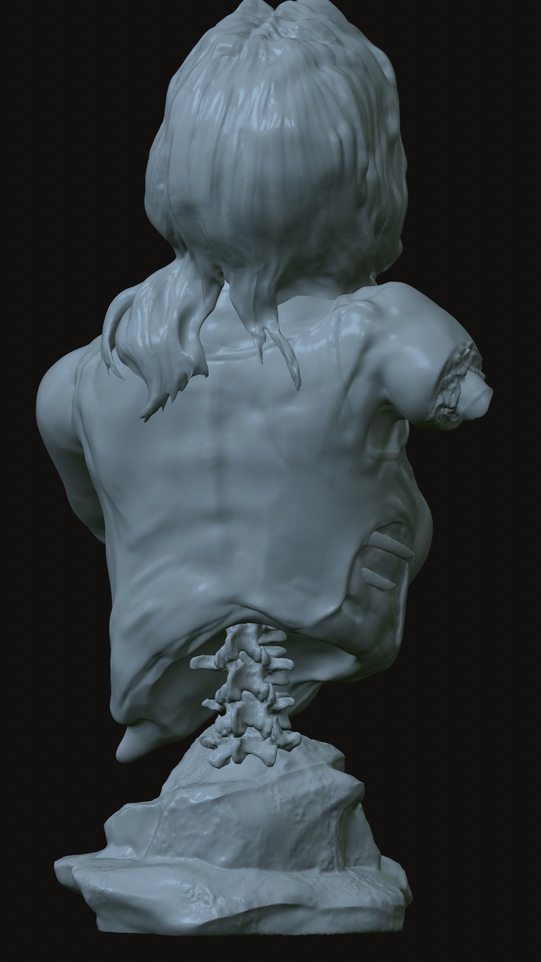 Zombie Girl Torso 3D model 3D printable | CGTrader