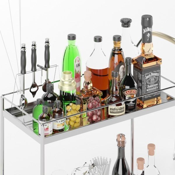 Liquor cart 3D model | CGTrader