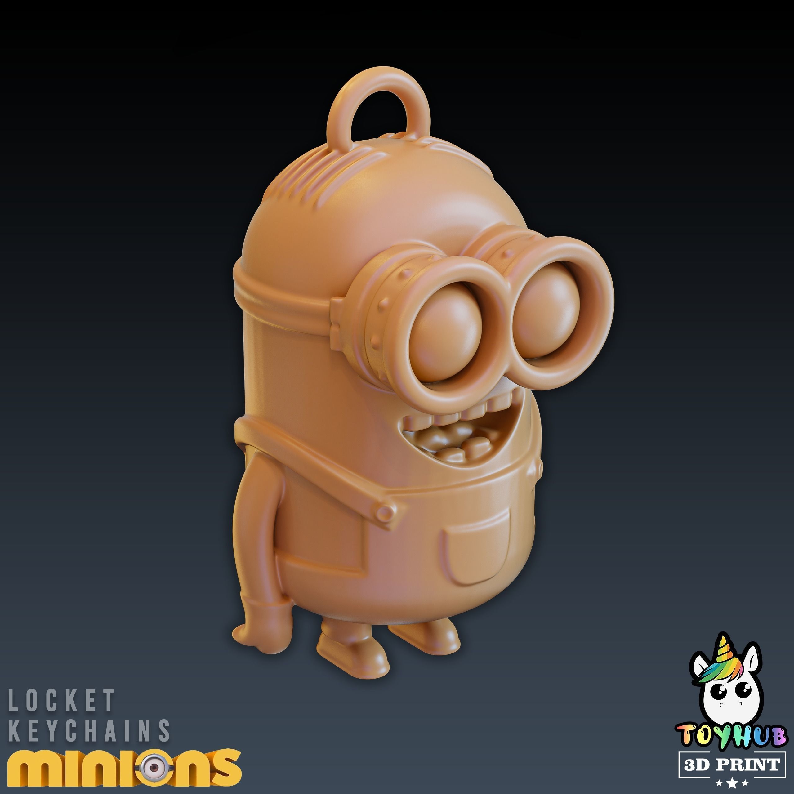 3D Printable MINIONS- KEYCHAIN LOCKET 3D model 3D printable | CGTrader