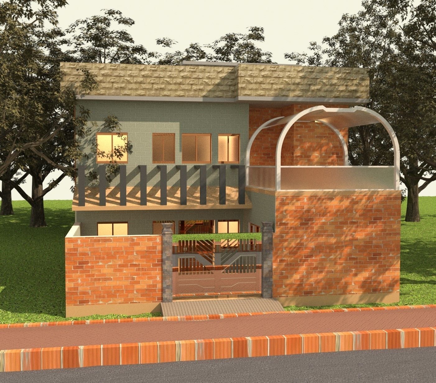 HOUSE 3D MODEL WITH AUTOCAD DWG FILE COMPLETE SETUP 3D model | CGTrader