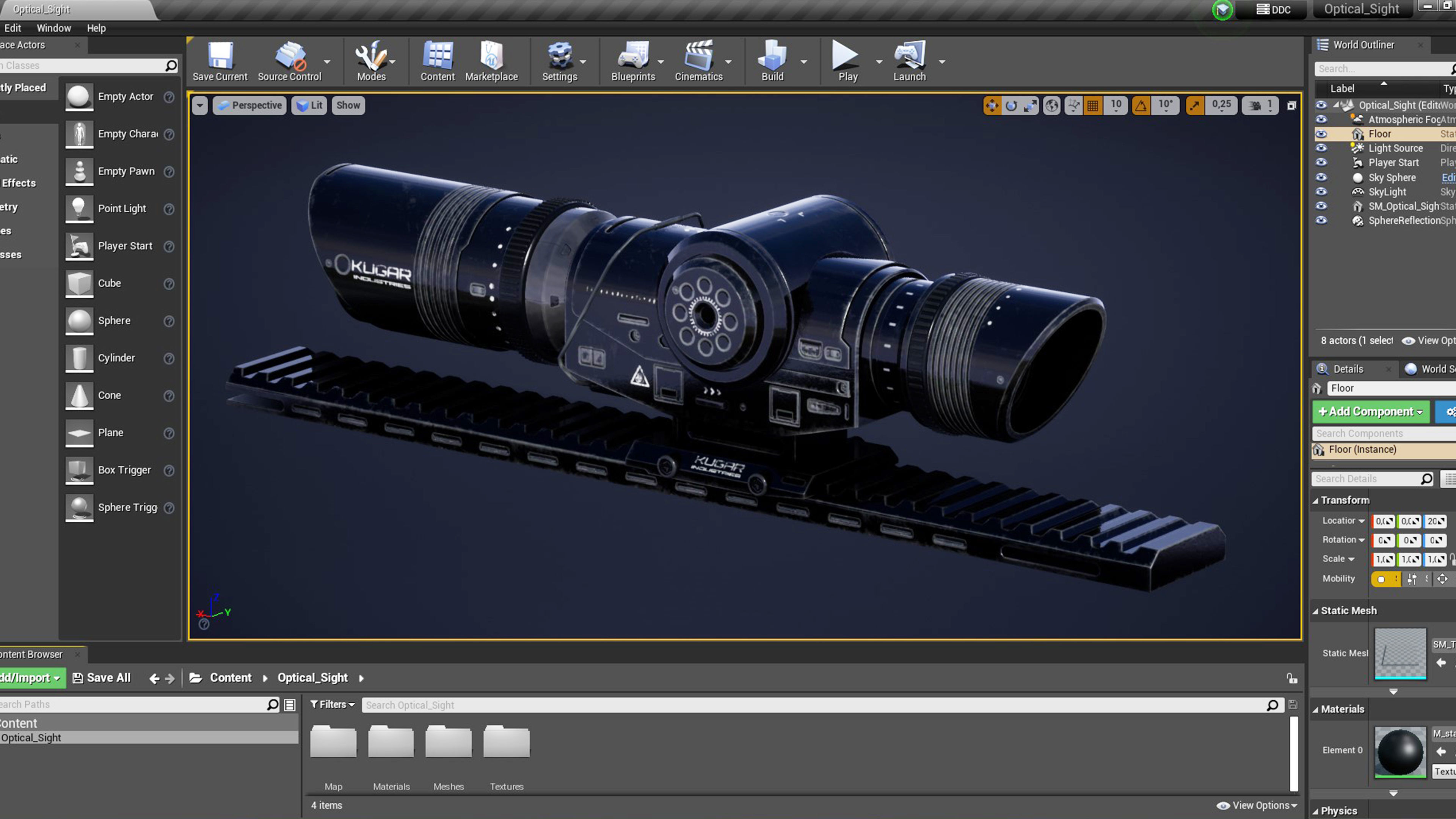 3D model Optical sight VR / AR / low-poly | CGTrader