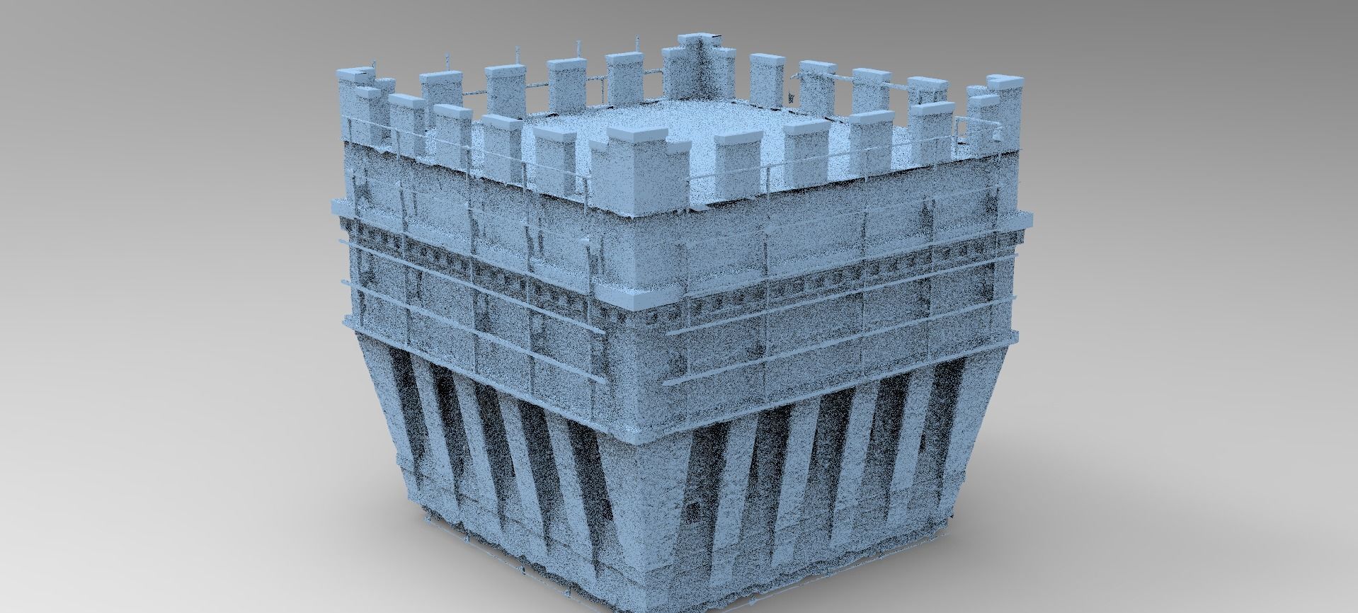 English Norfolk Fort walls 1 3D model | CGTrader