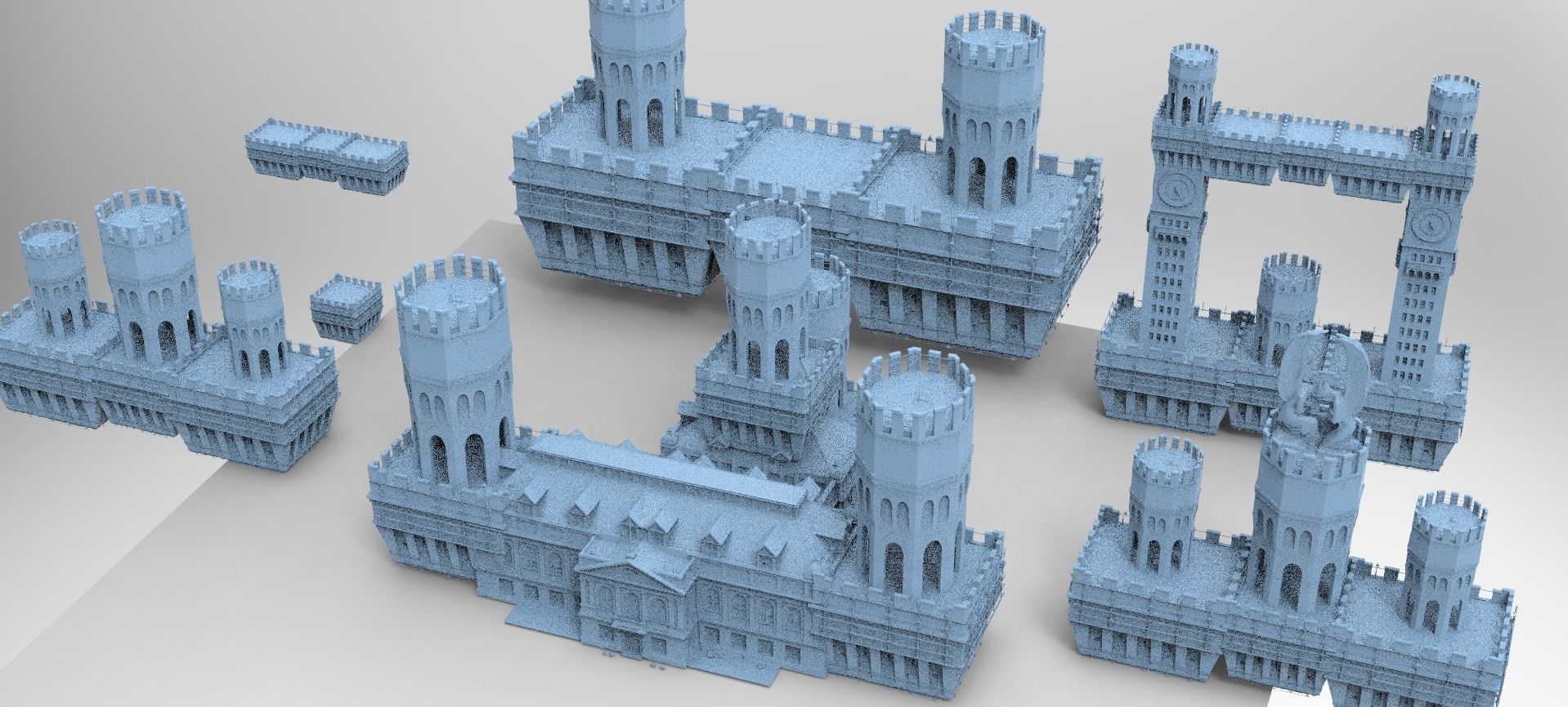 English Norfolk Fort walls Kit bash 3D model | CGTrader