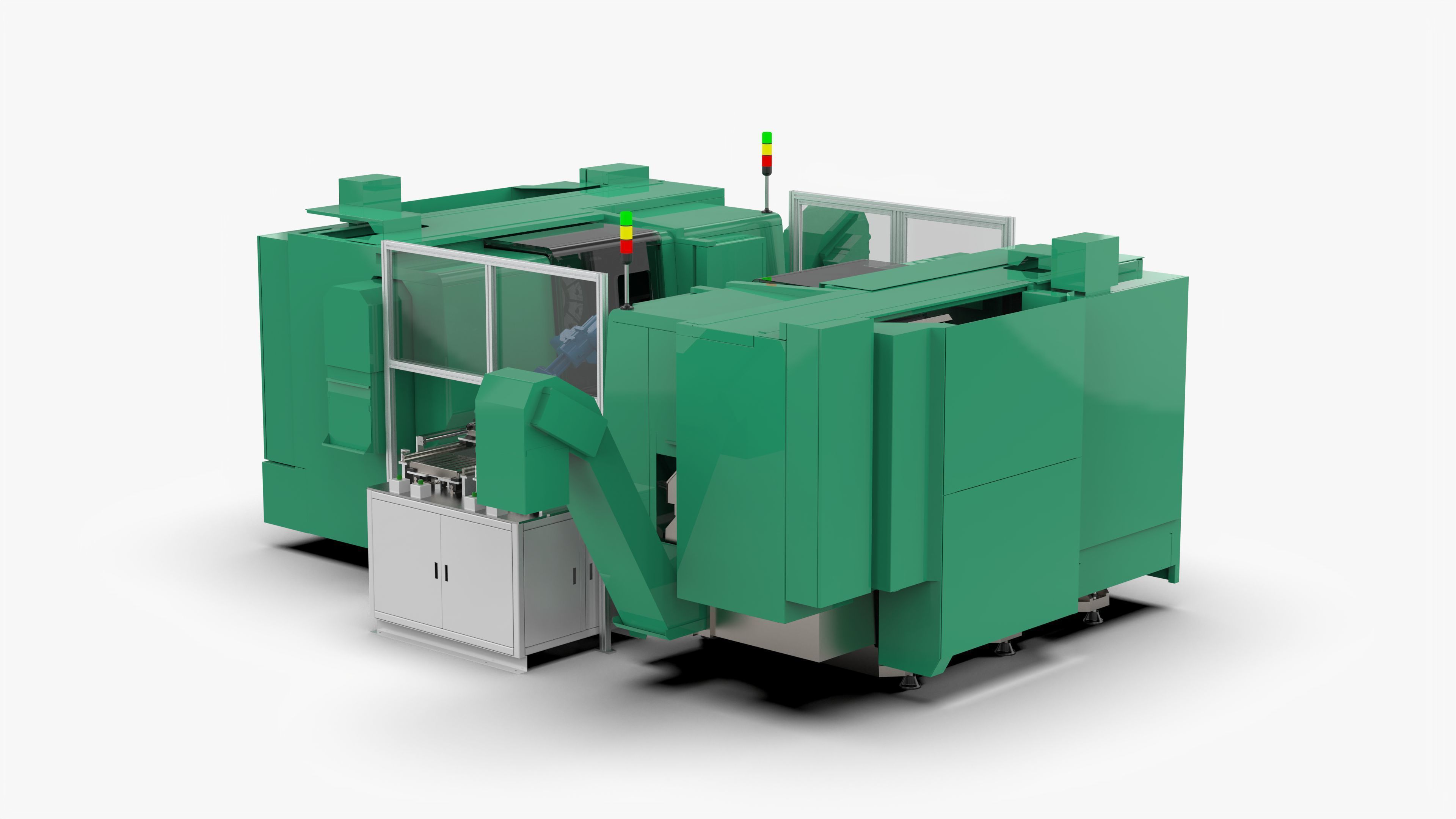 Automatic Double Station Lathe Loading And Unloading Machine Free 3d