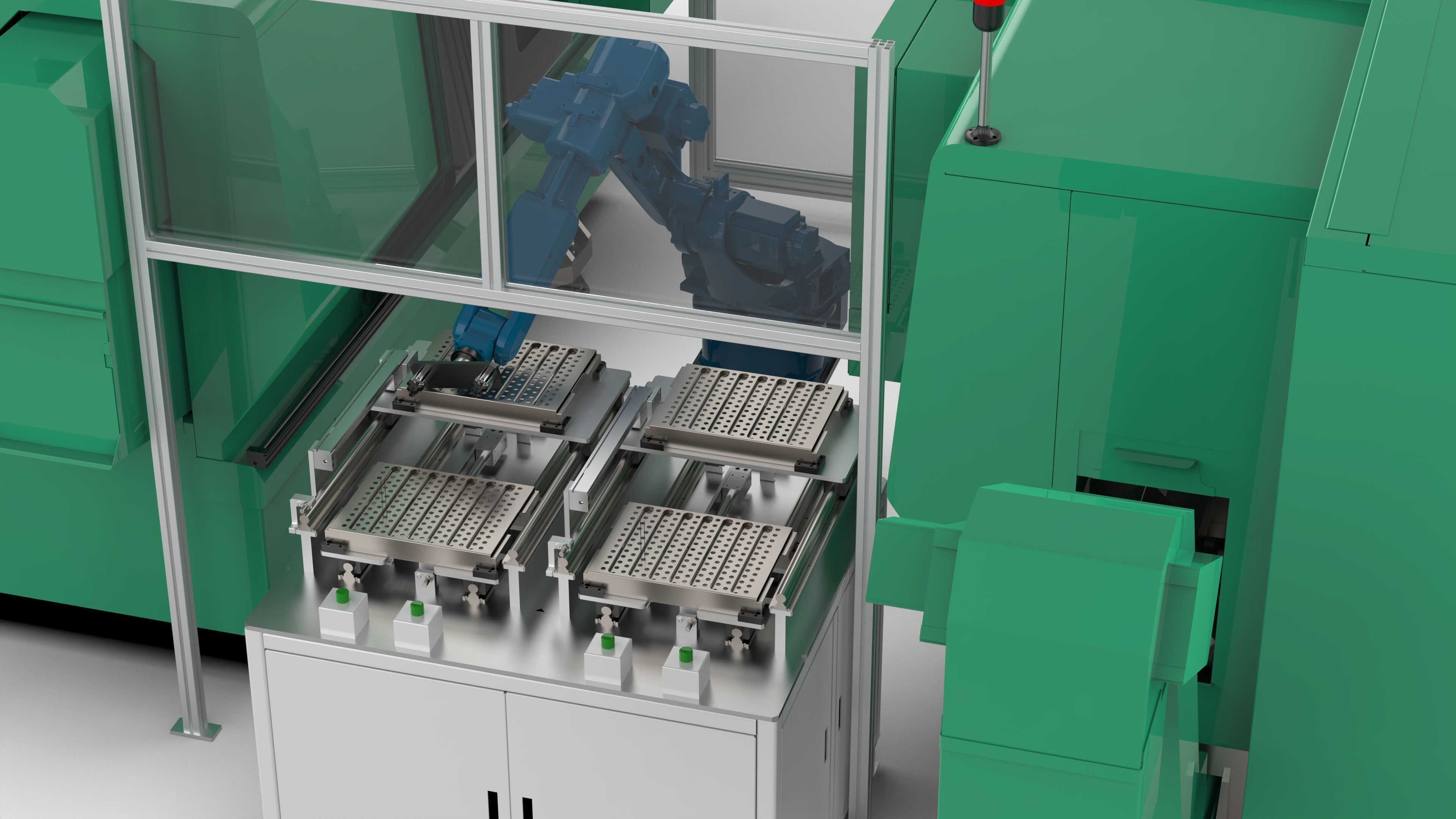 Automatic Double Station Lathe Loading And Unloading Machine Free 3d