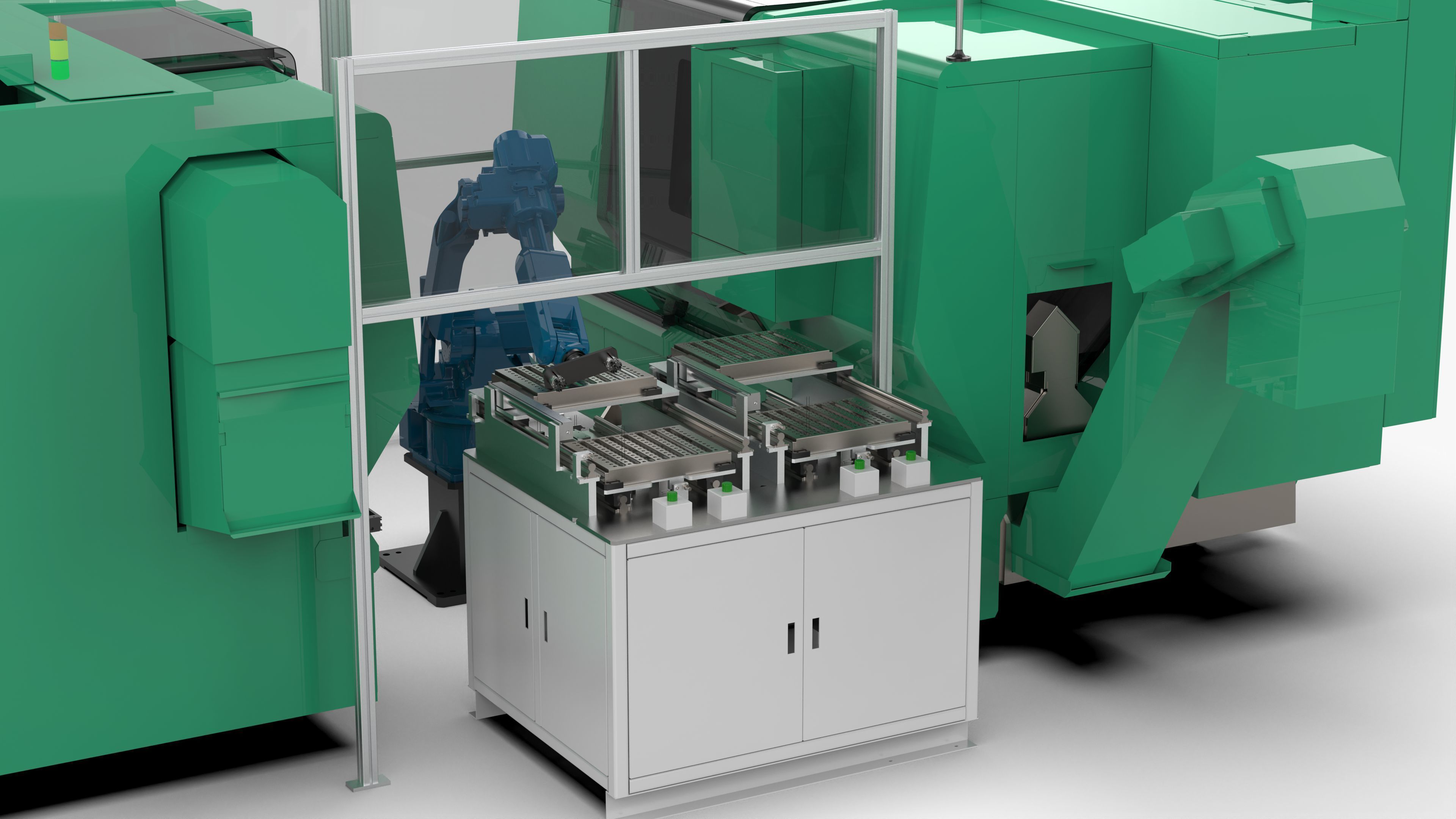 Automatic Double Station Lathe Loading And Unloading Machine Free 3d