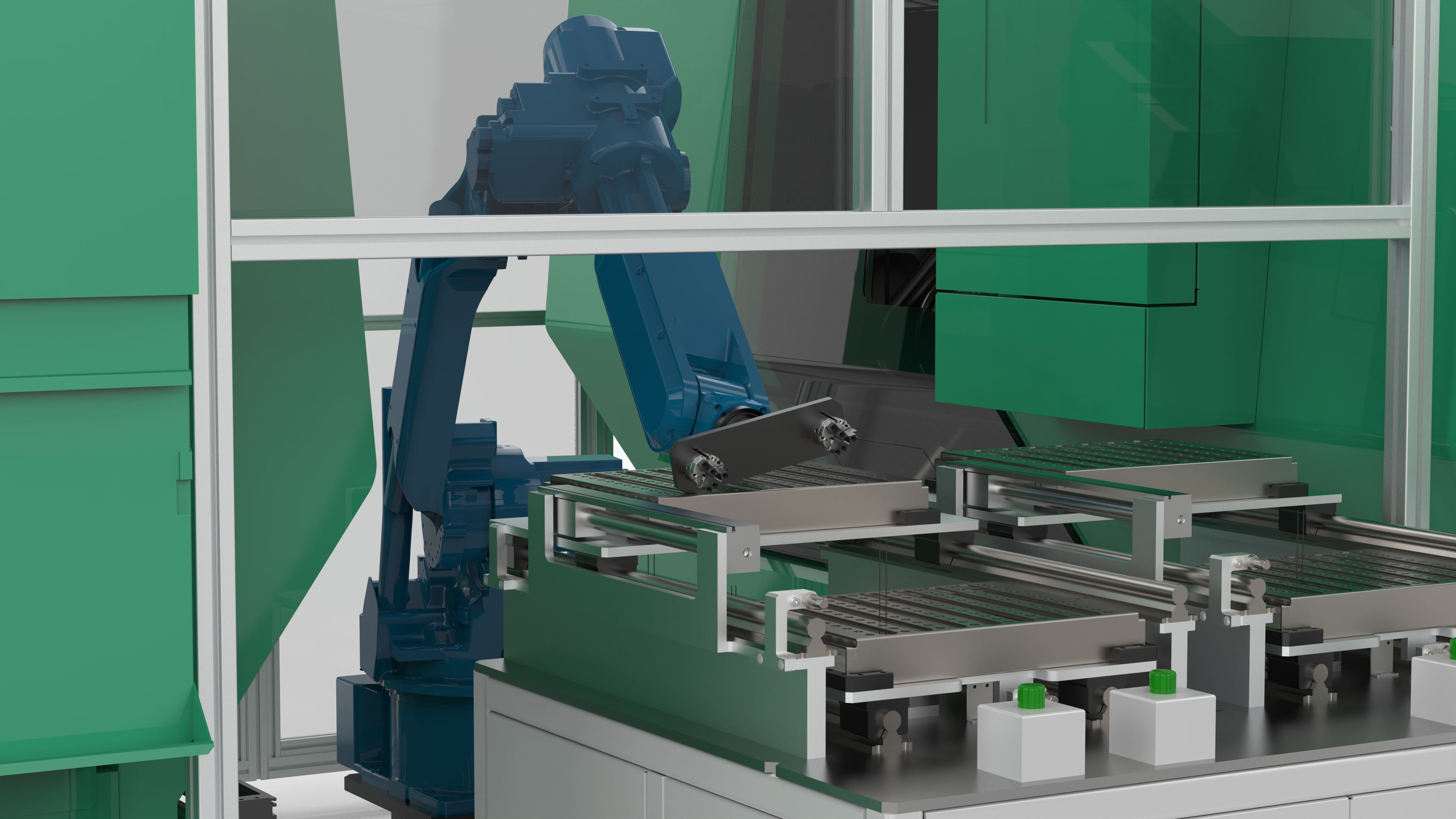 Automatic Double Station Lathe Loading And Unloading Machine Free 3d