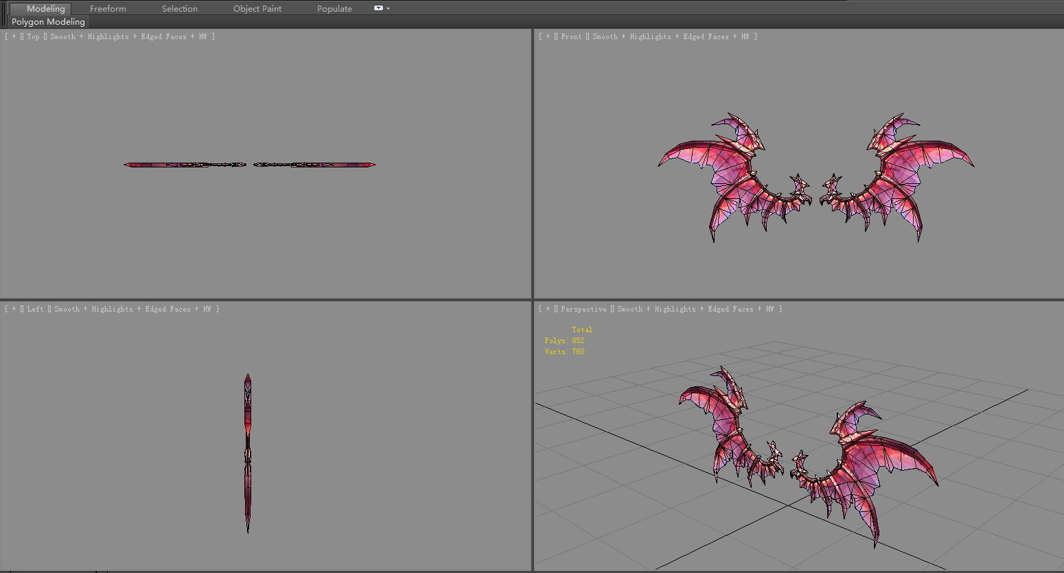 3D model Cartoon death wing VR / AR / low-poly | CGTrader