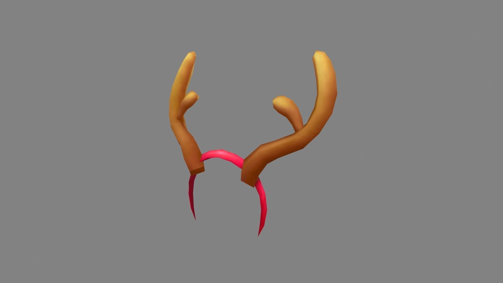 3D model Cartoon antler hair band - head decoration VR / AR / low-poly ...