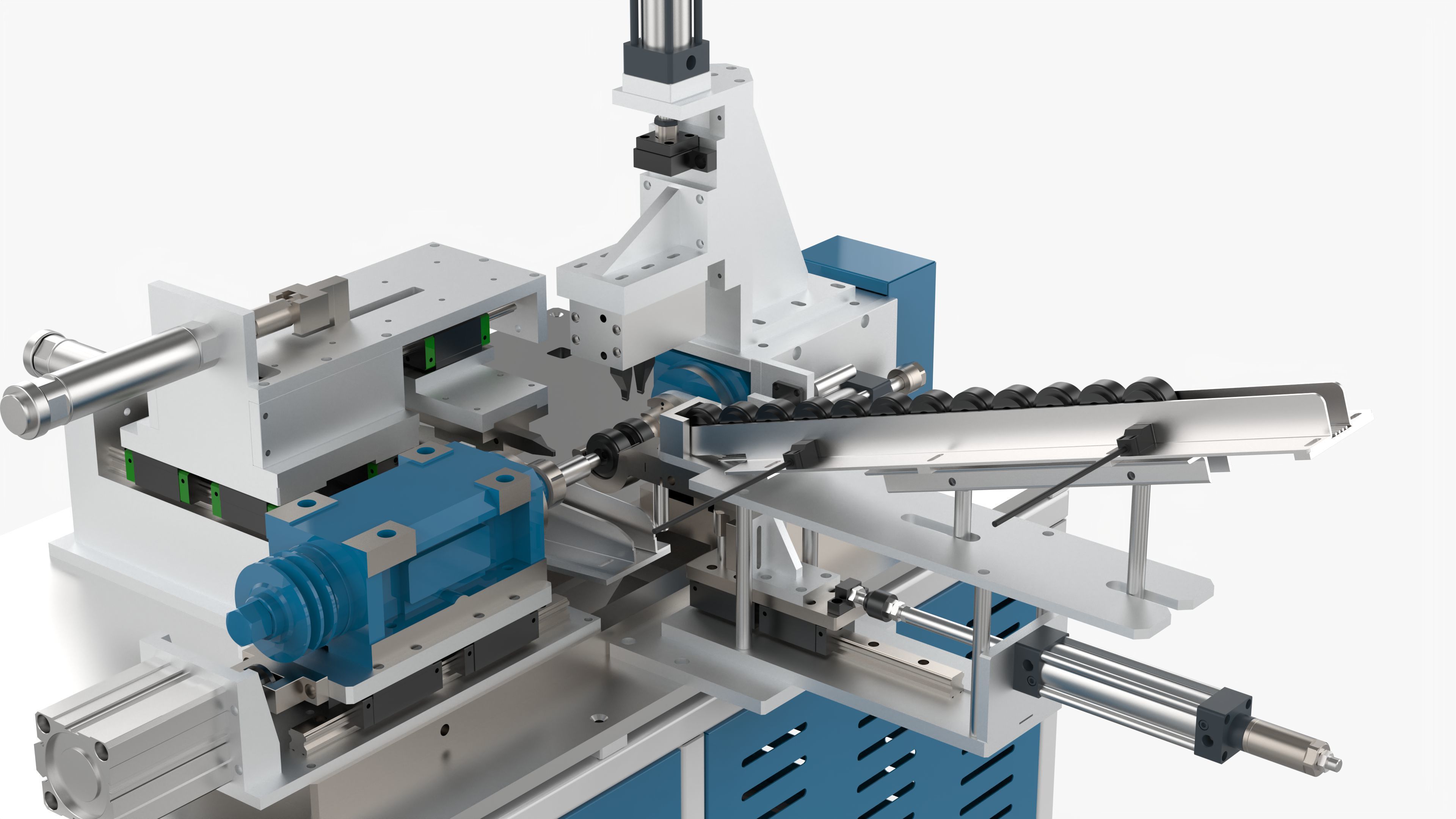 Automatic Horizontal Chamfering Rough Turning Machine 3D model | CGTrader