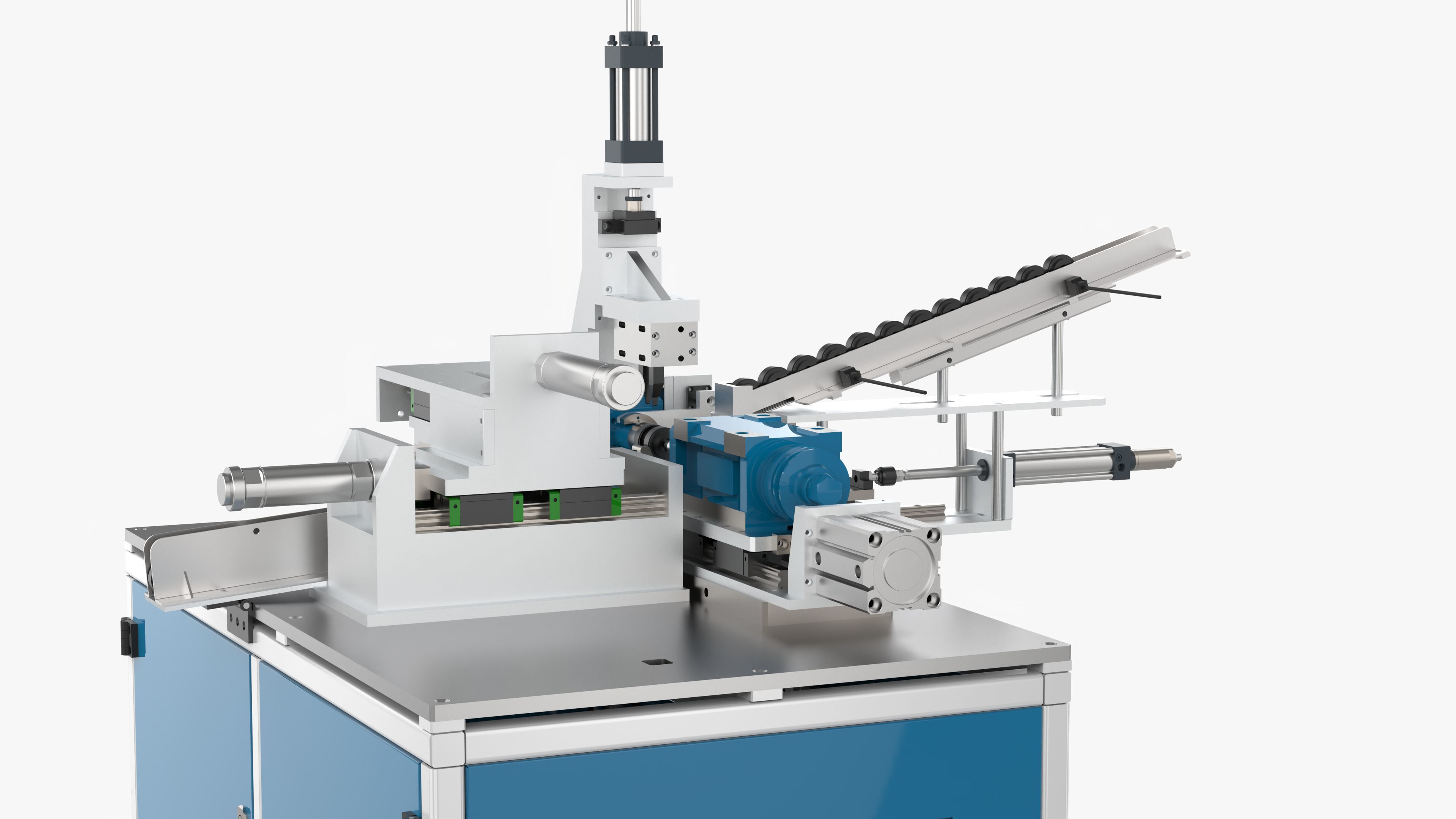 Automatic Horizontal Chamfering Rough Turning Machine 3D model | CGTrader