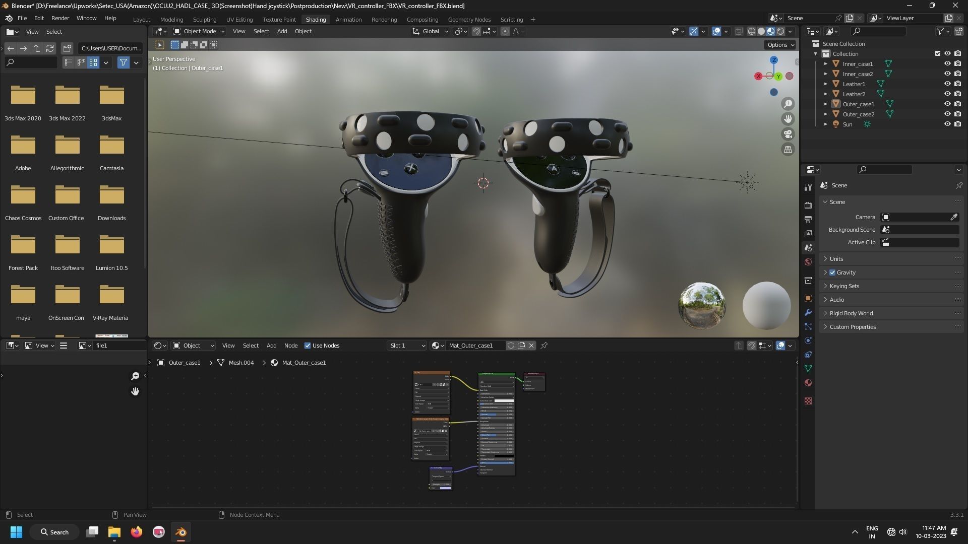 3D model Oculus Quest 2 Advanced VR headset controller - Low poly VR ...