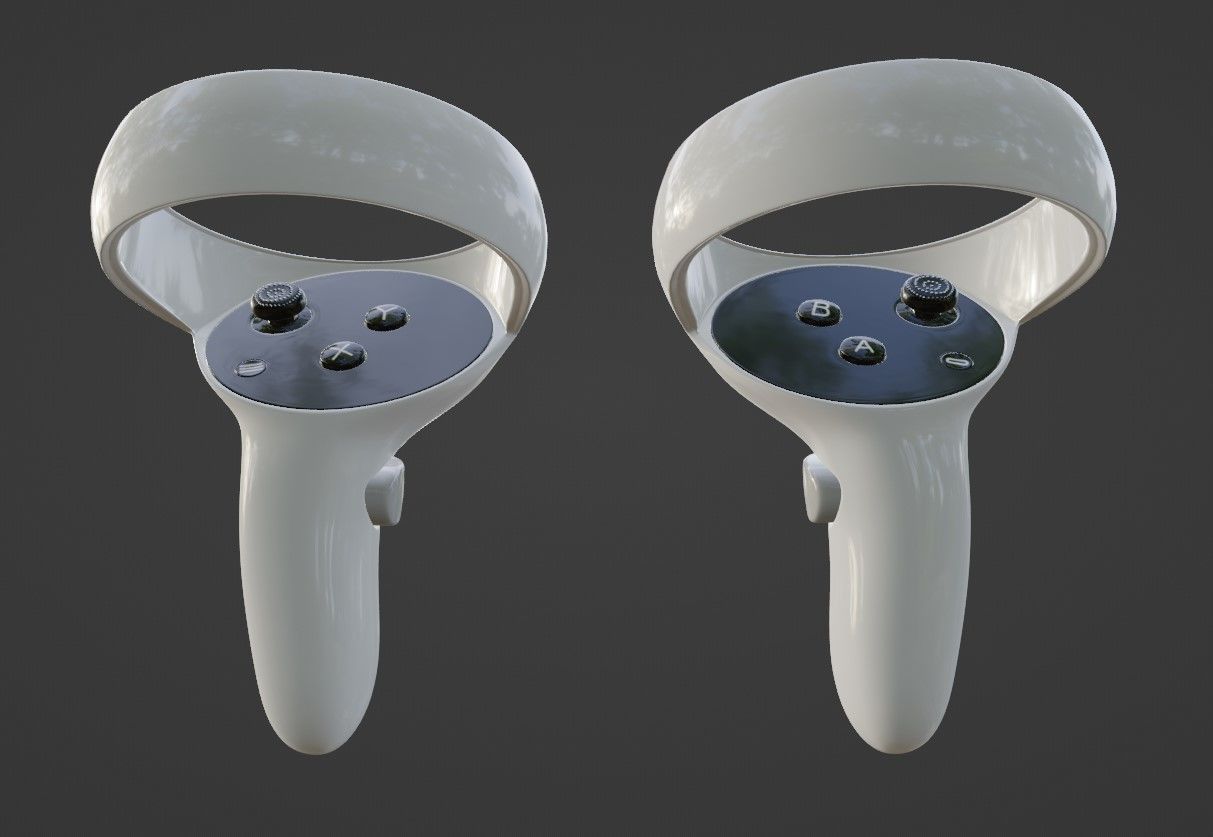 3D model Oculus Quest 2 Advanced VR headset controller - Low poly VR ...