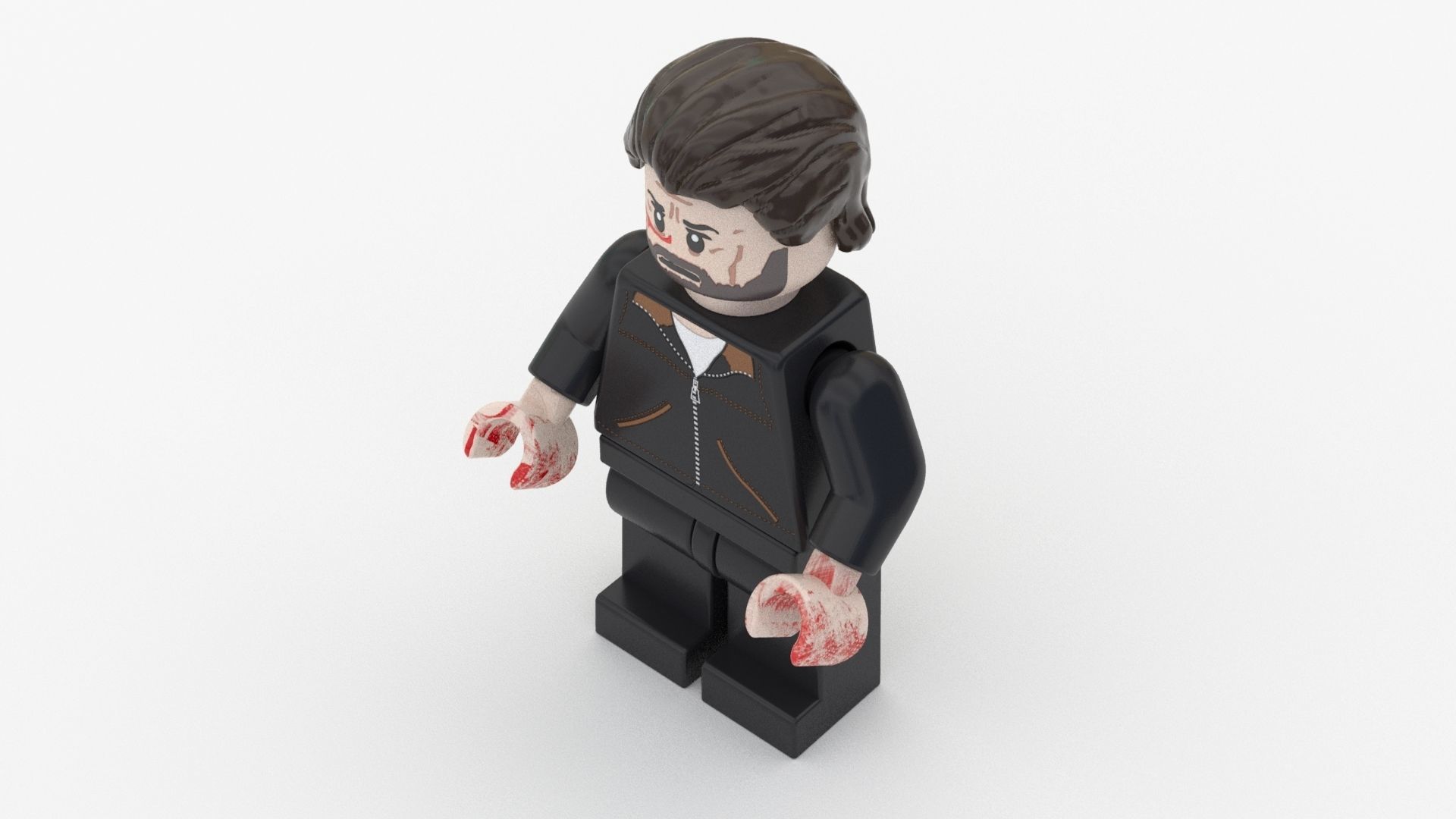 3D model Rick Negen Daryl Carl Lego Minifigure Rigged in Maya VR / AR ...