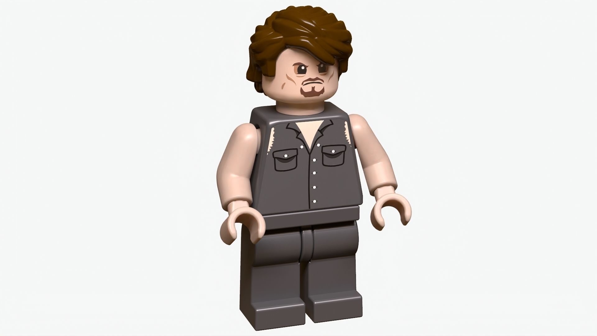 3D model Rick Negen Daryl Carl Lego Minifigure Rigged in Maya VR / AR ...