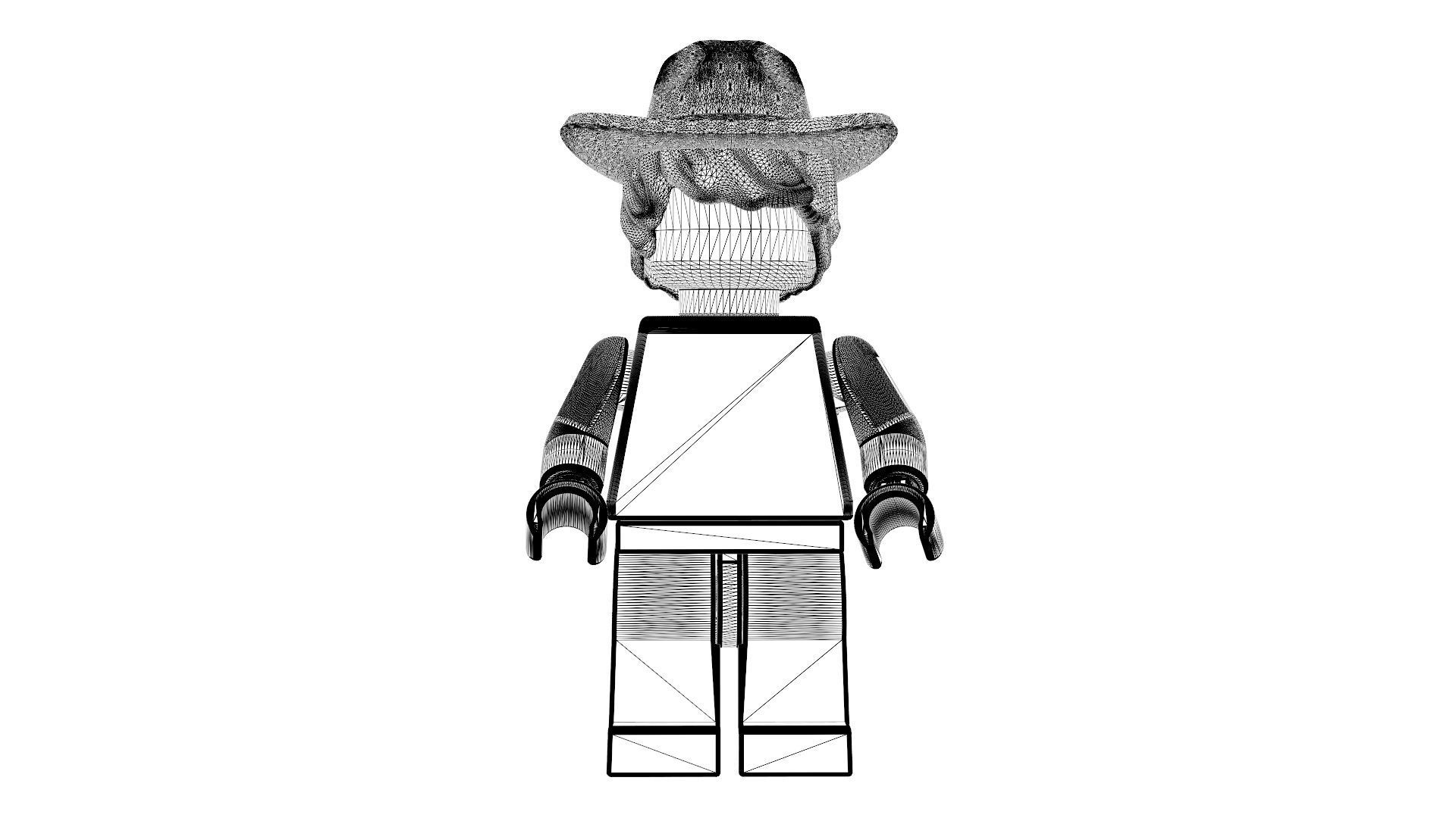 3D model Rick Negen Daryl Carl Lego Minifigure Rigged in Maya VR / AR ...