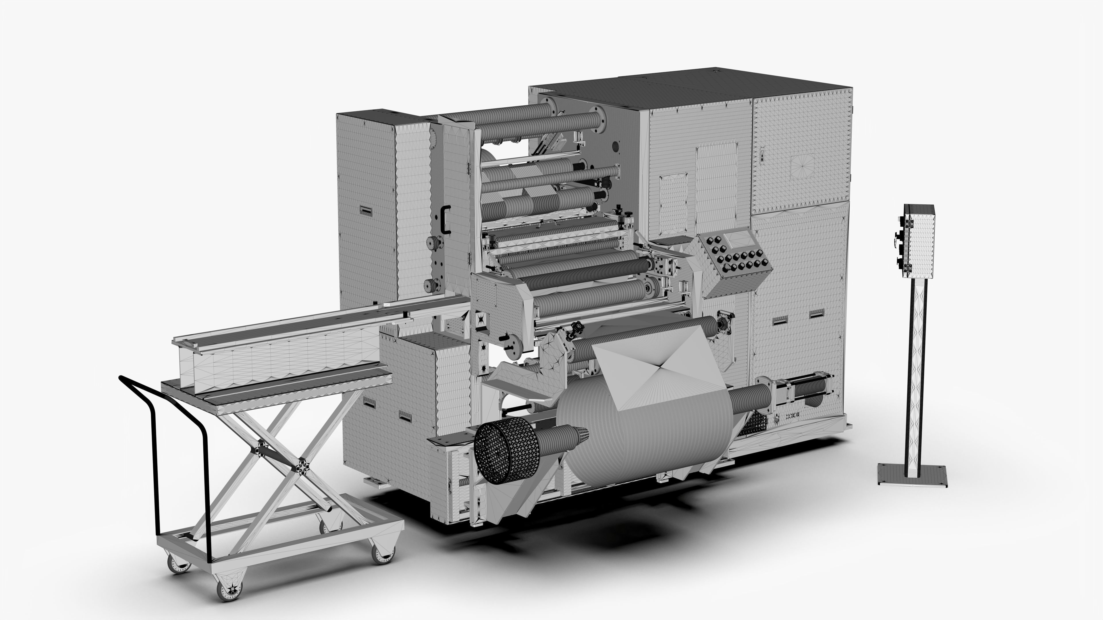 Automatic Lithium Battery Slitting Machine 3D model | CGTrader