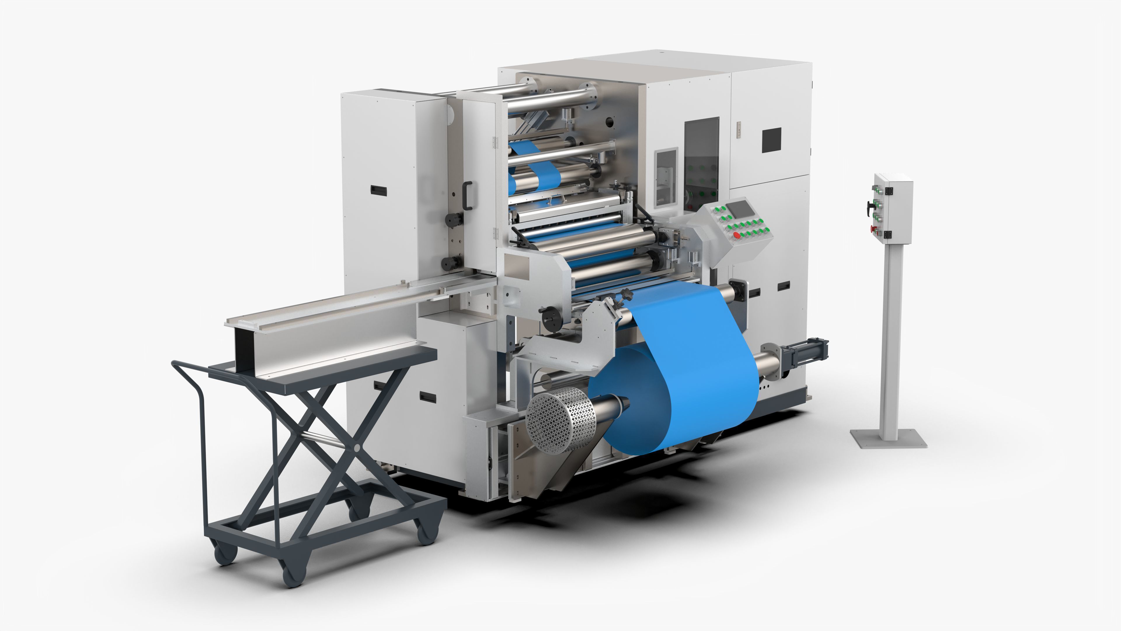 Automatic Lithium Battery Slitting Machine 3D model | CGTrader